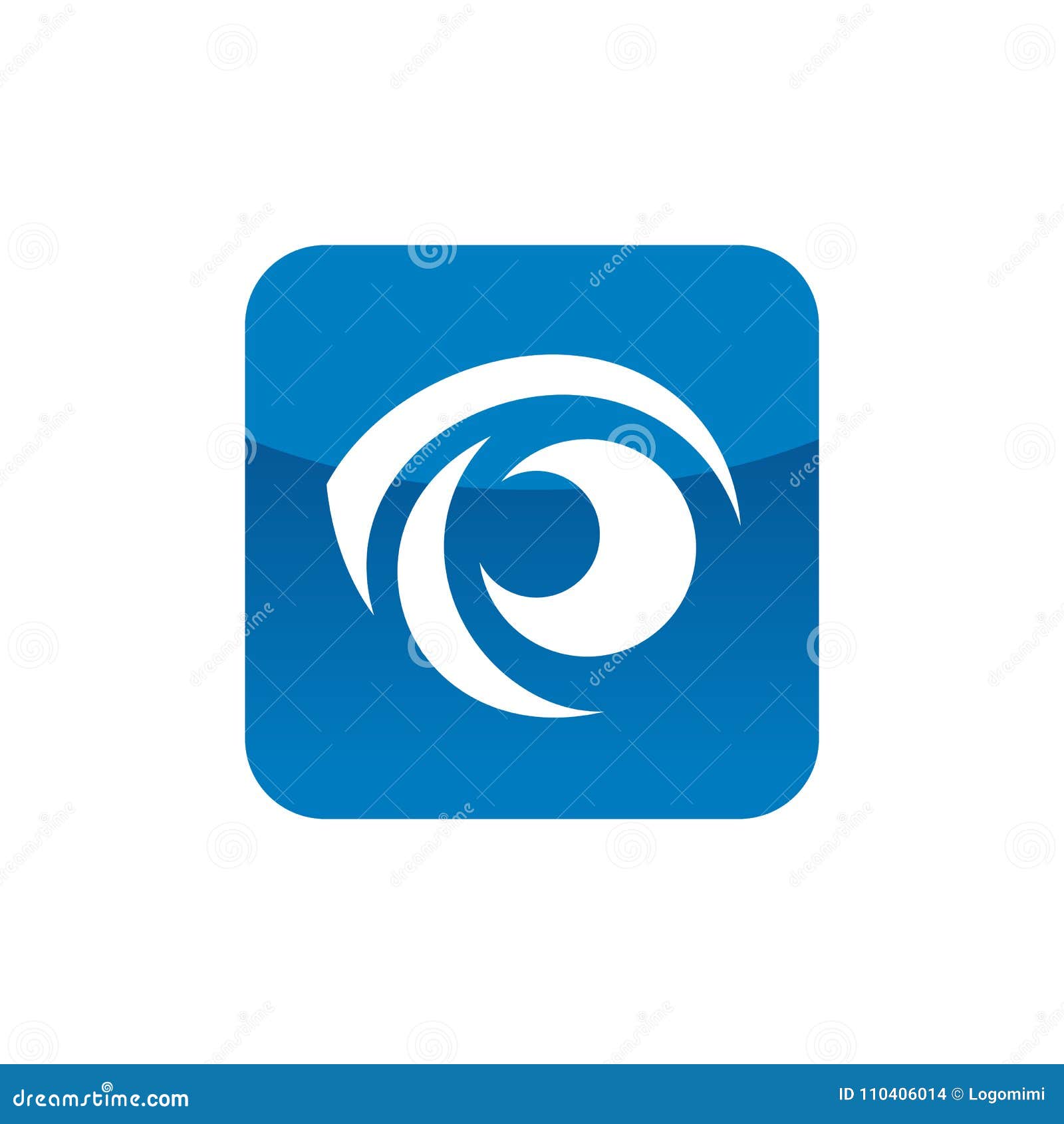 Square Shape with Eye Symbol Vector Logo Stock Vector - Illustration of ...