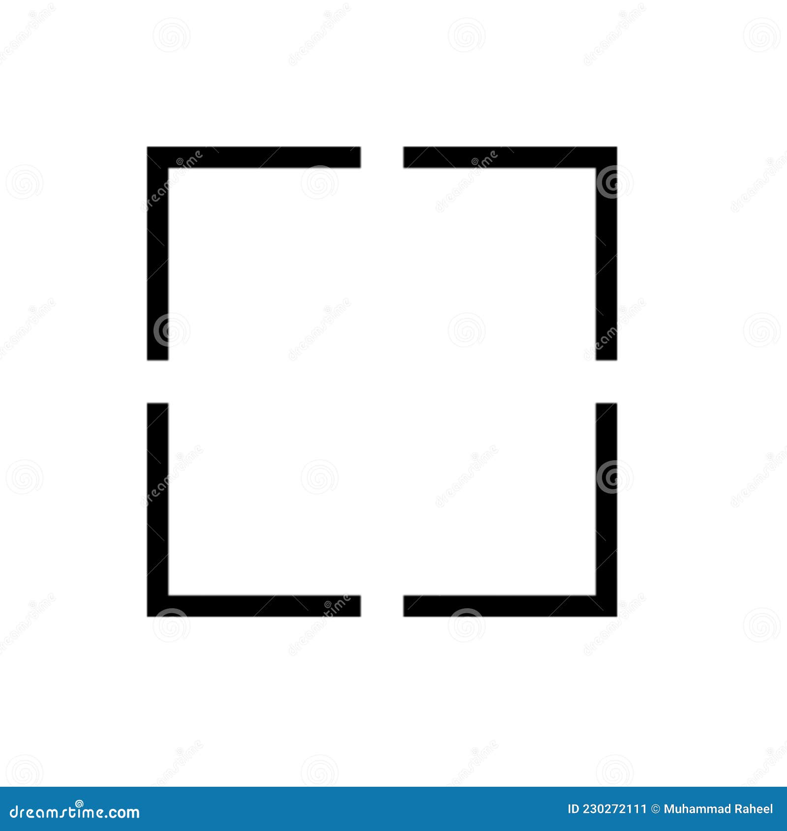 Square Shape of Four Angles Icon Stock Vector - Illustration of black ...