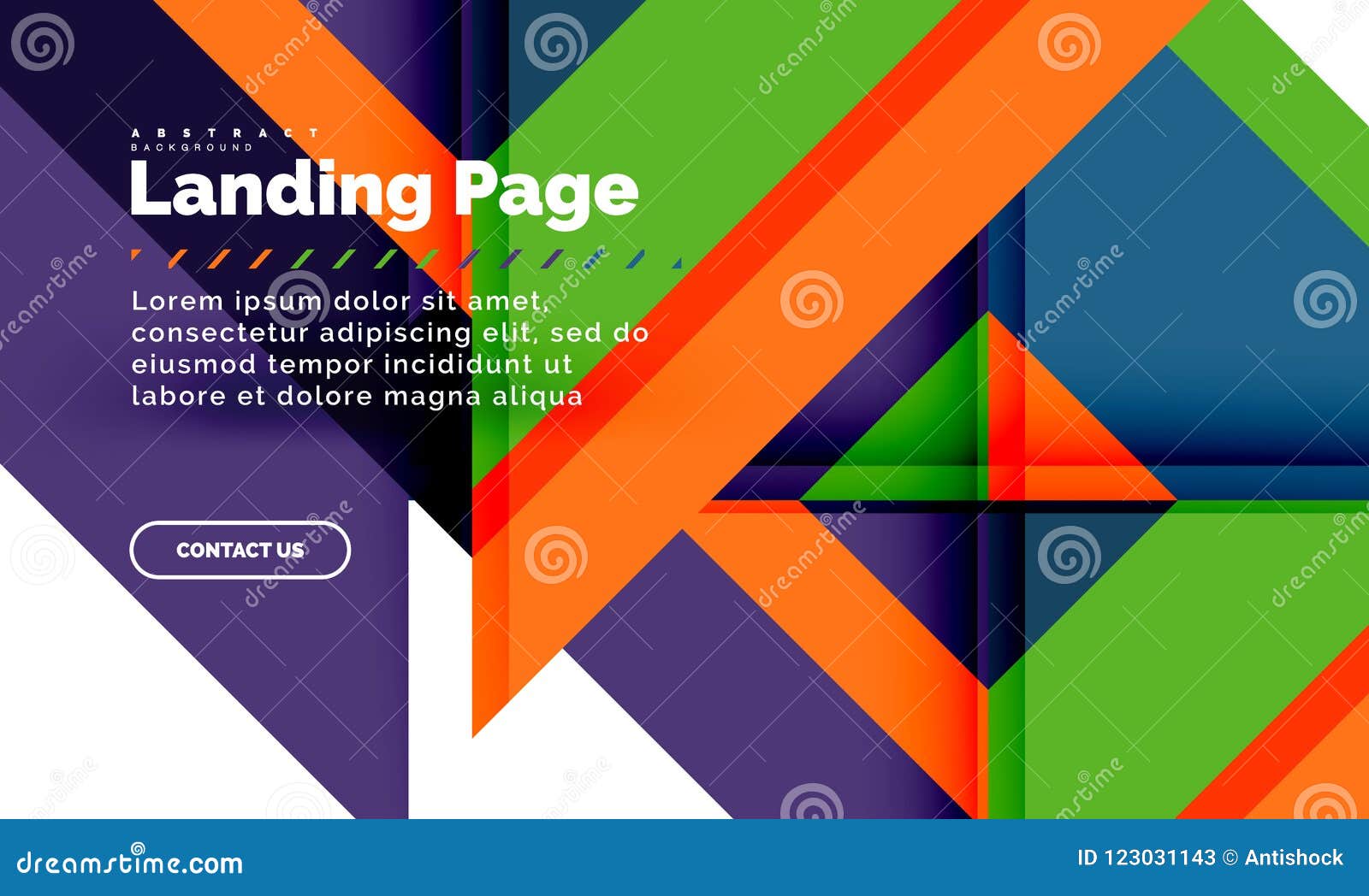 Square Shape Geometric Abstract Background, Landing Page Web Design ...