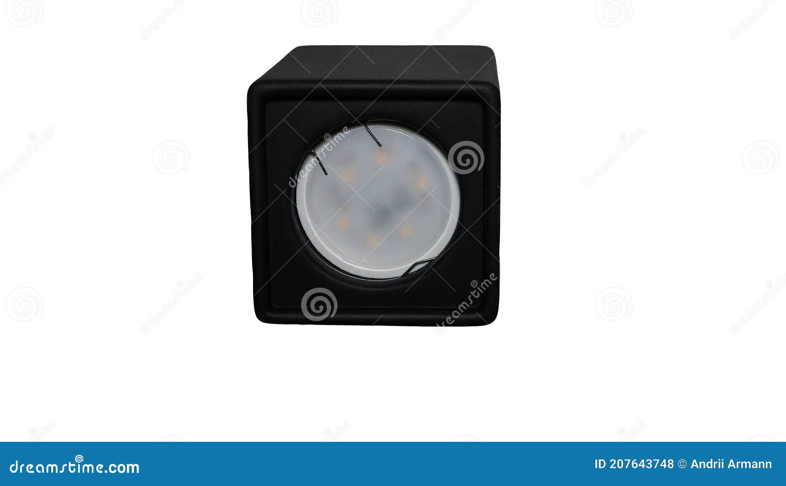 Square Shape LED Ceiling Lamp Isolated on White Background, Spot Light ...