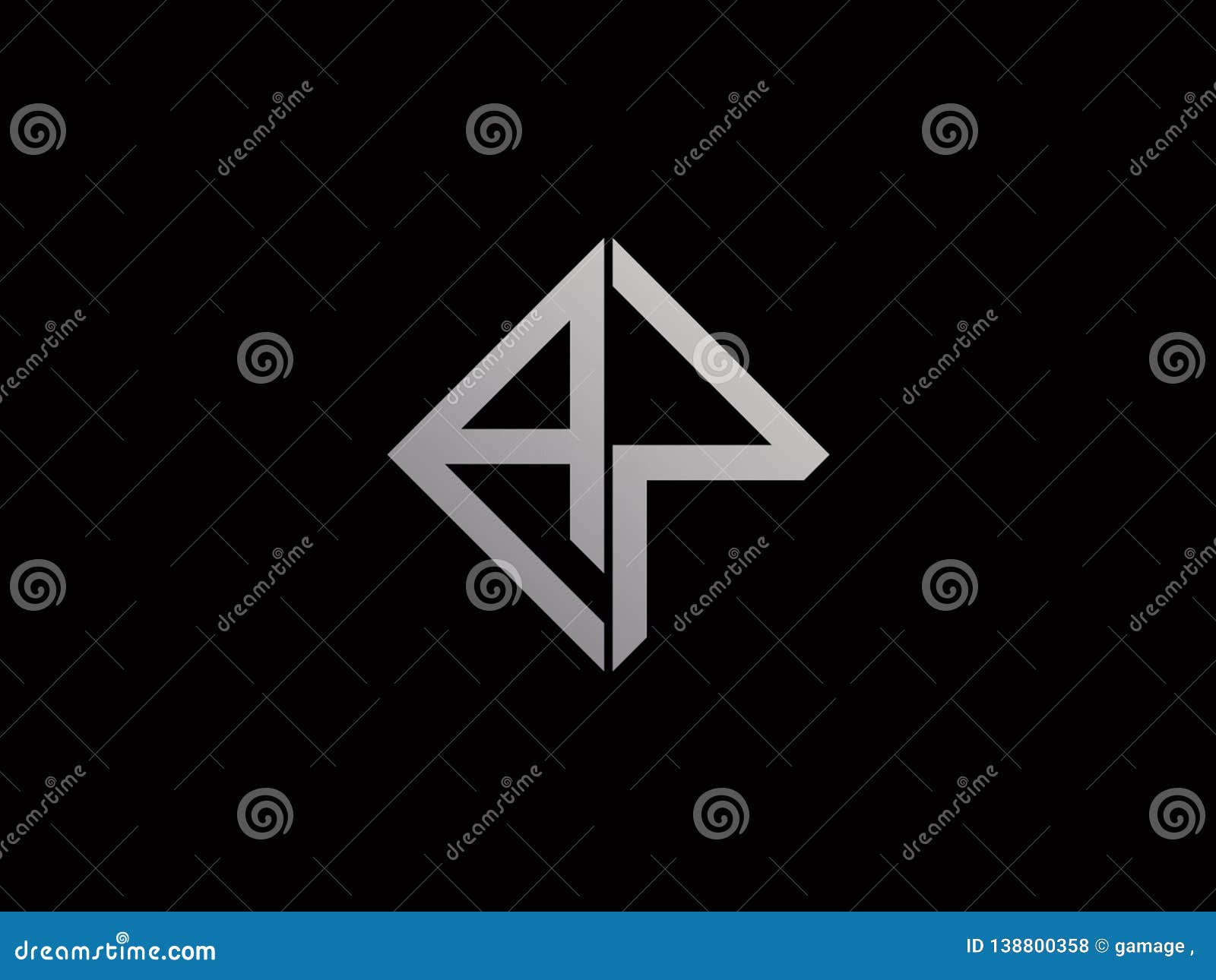 An Square Shape Silver Color Logo Stock Vector - Illustration of ...