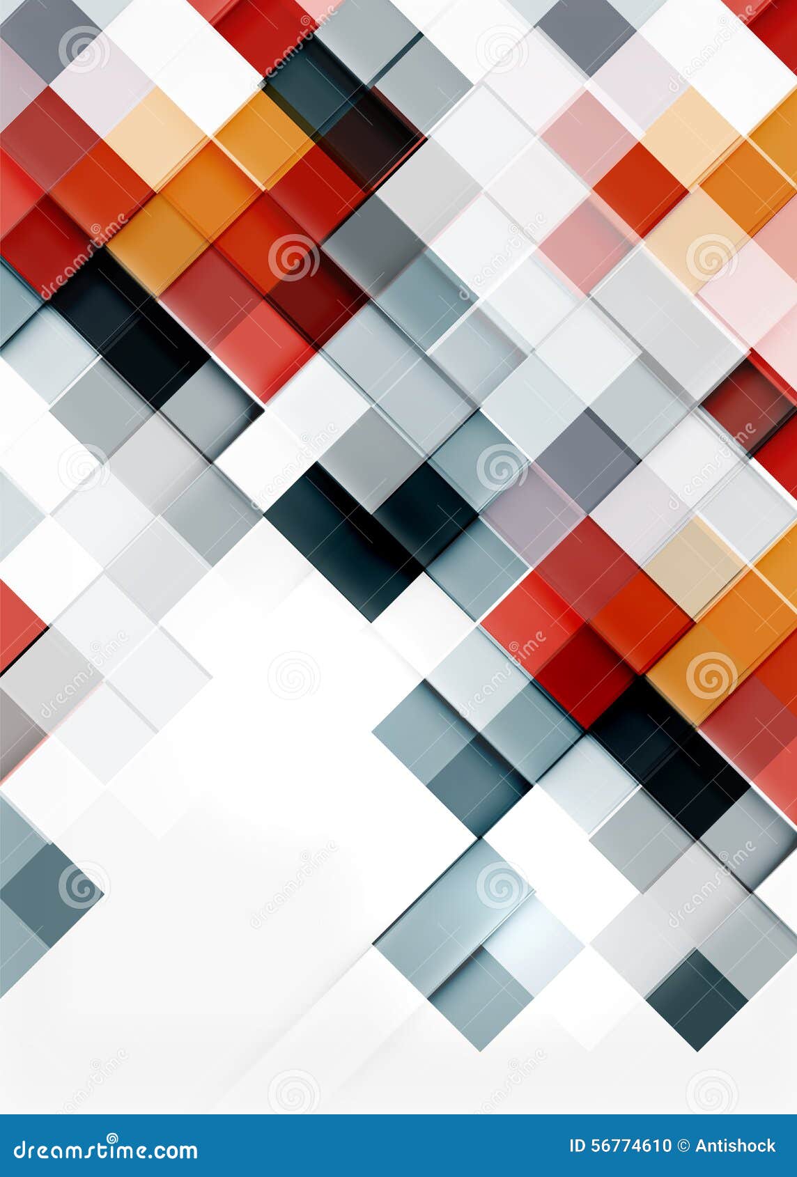 Square Shape Mosaic Pattern Design. Universal Stock Vector ...