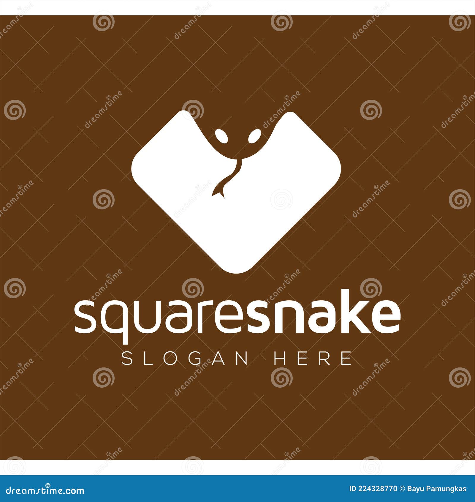 Square Snake Monster With Variant Color Available For Logo-icon-clipart ...