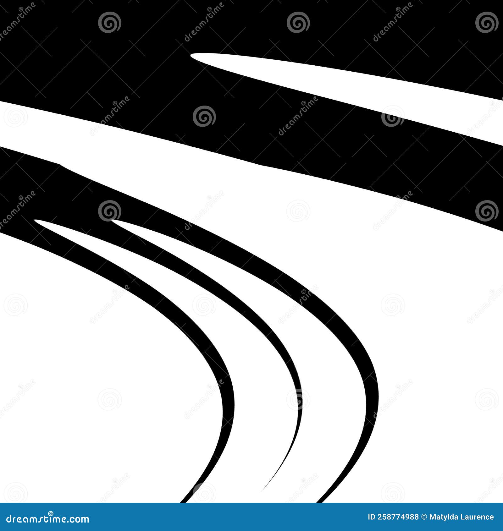 Black and White Curves in Lines Diagonals Stock Illustration ...