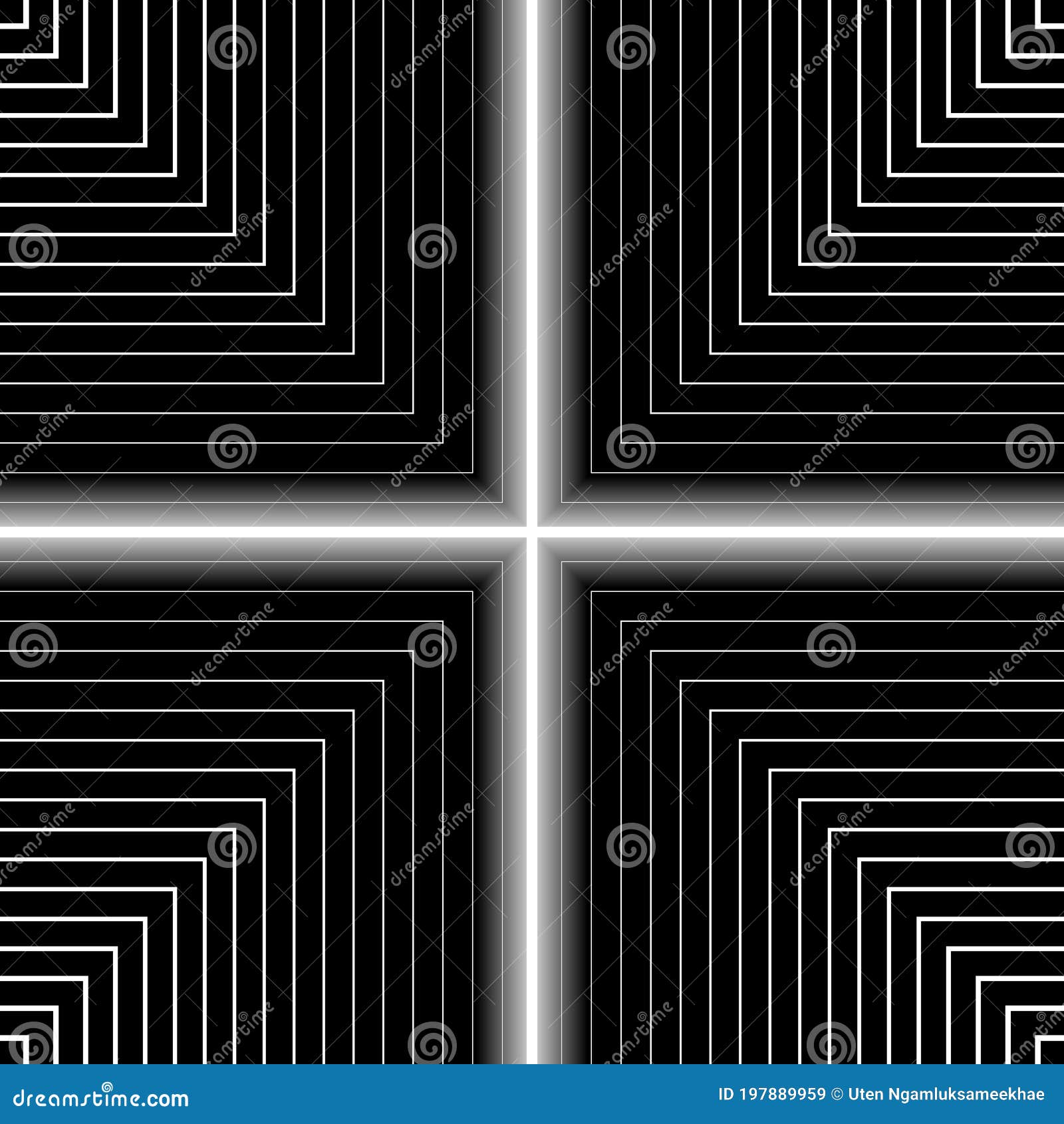 Square Shape White Cross Lines Neon Glow Stock Vector - Illustration of ...