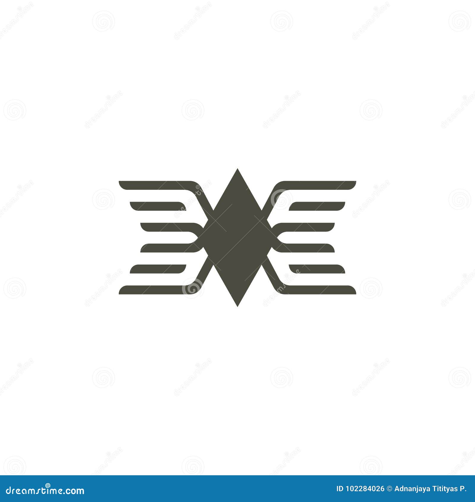Square Shape Wings Logo Vector Stock Vector - Illustration of icon ...