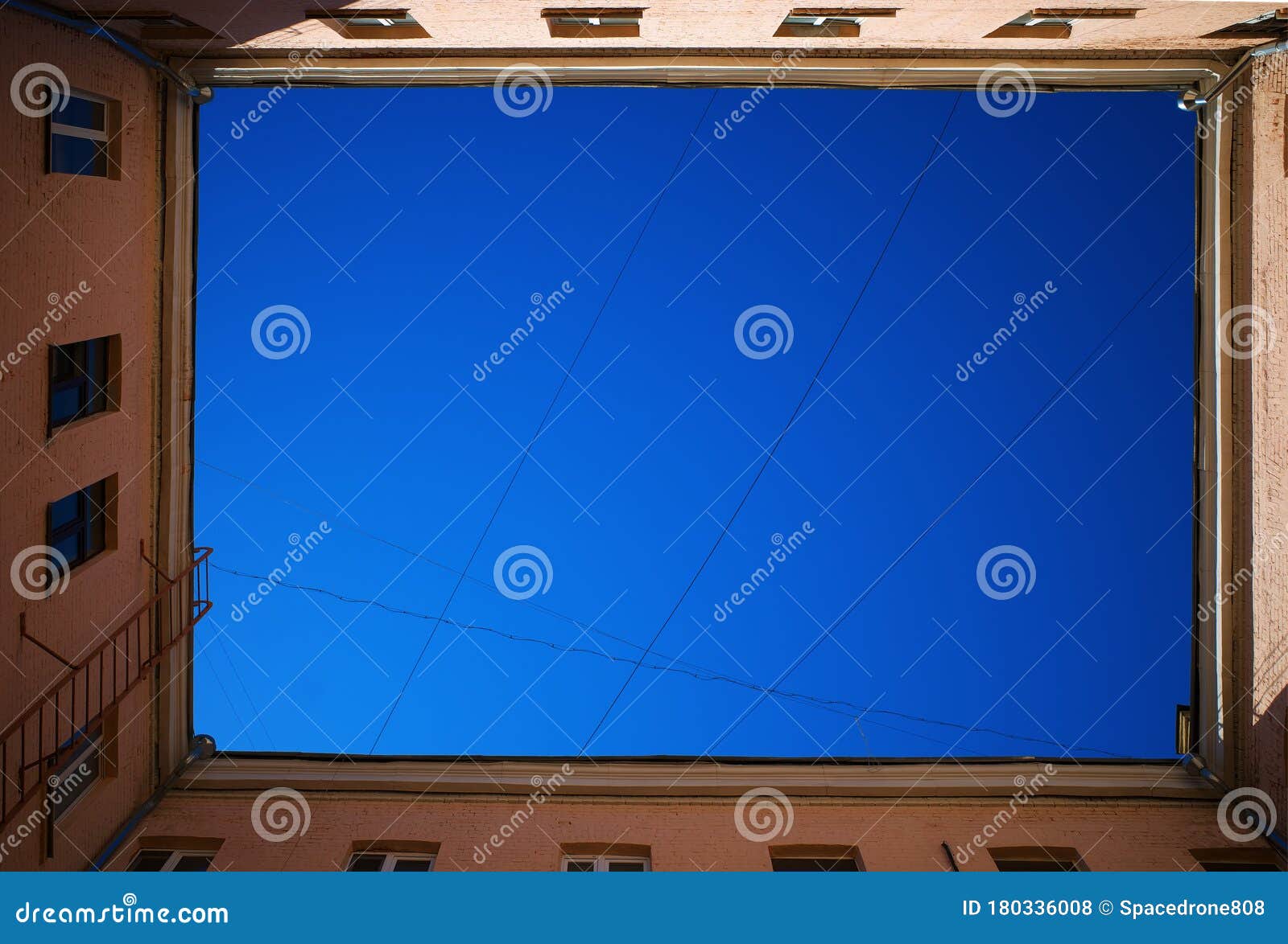 Square Shaped Buildings Upward View Background Stock Photo - Image of ...