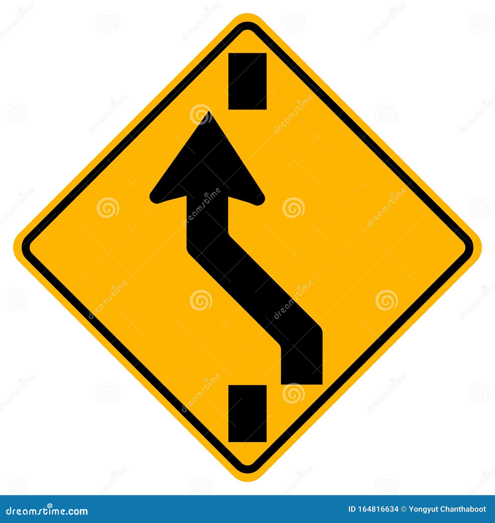 Square Shaped Changing To Left Lane Traffic Road Sign,Vector ...