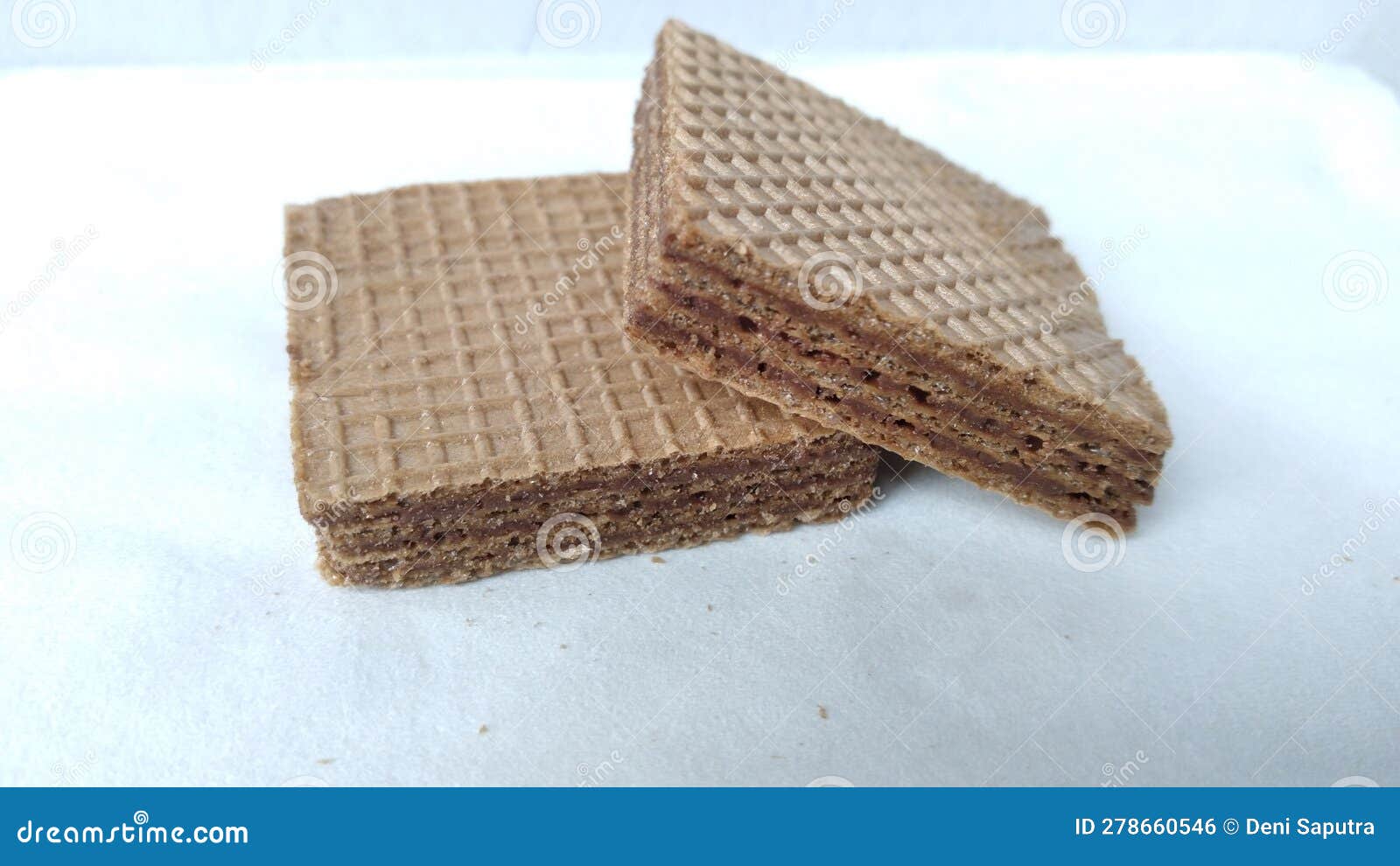 Square Shaped Chocolate Wafer with Layers Inside Stock Photo - Image of ...