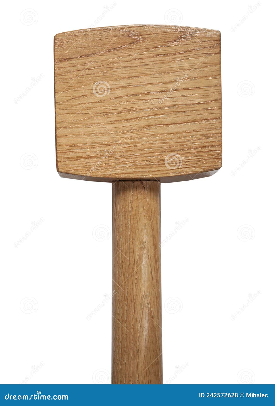 Square Shaped Classic Wooden Mallet Isolated Woodworking Tools Stock ...