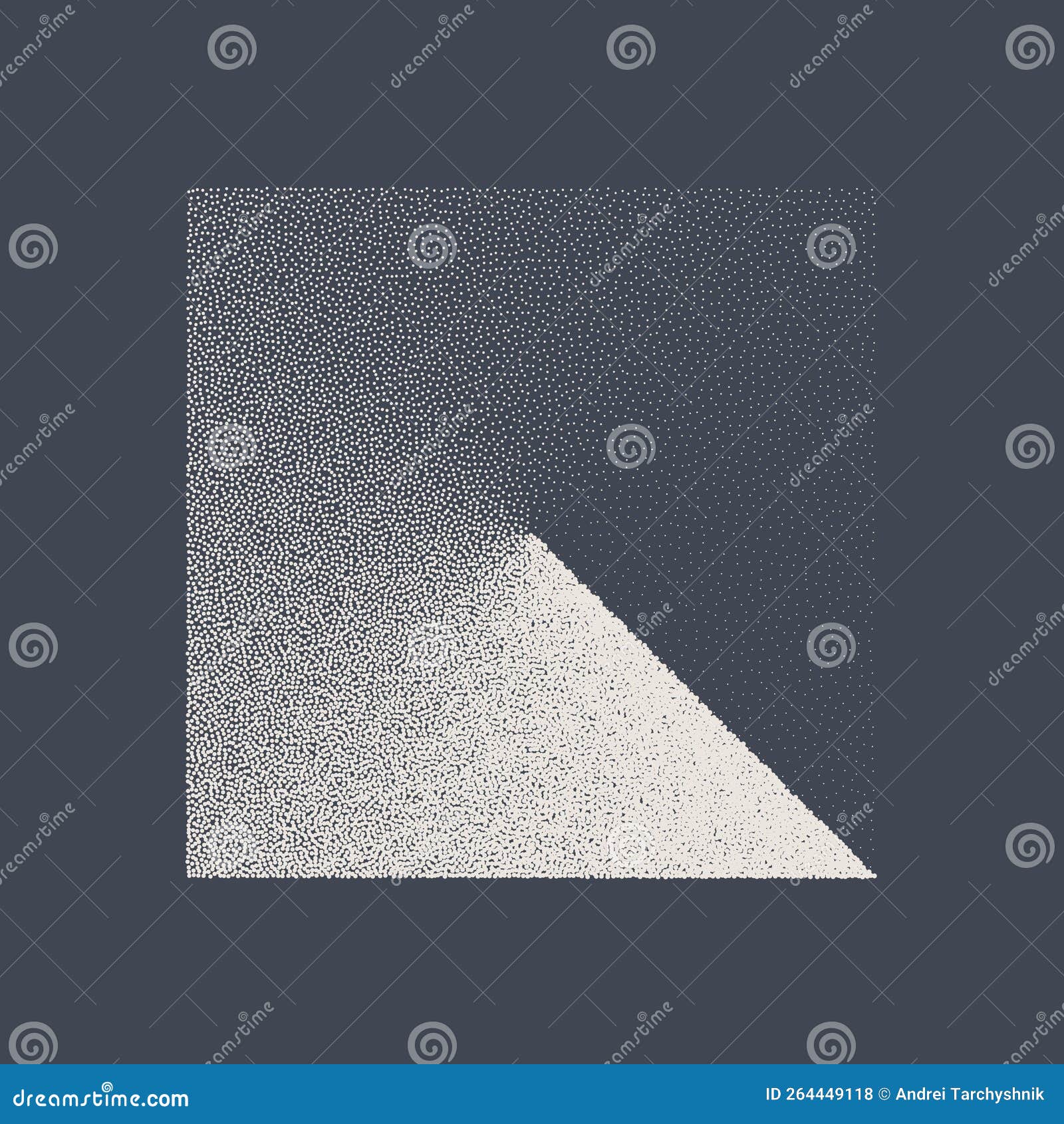 Square Shaped Dotted Object, Stipple Elements. Fading Gradient ...