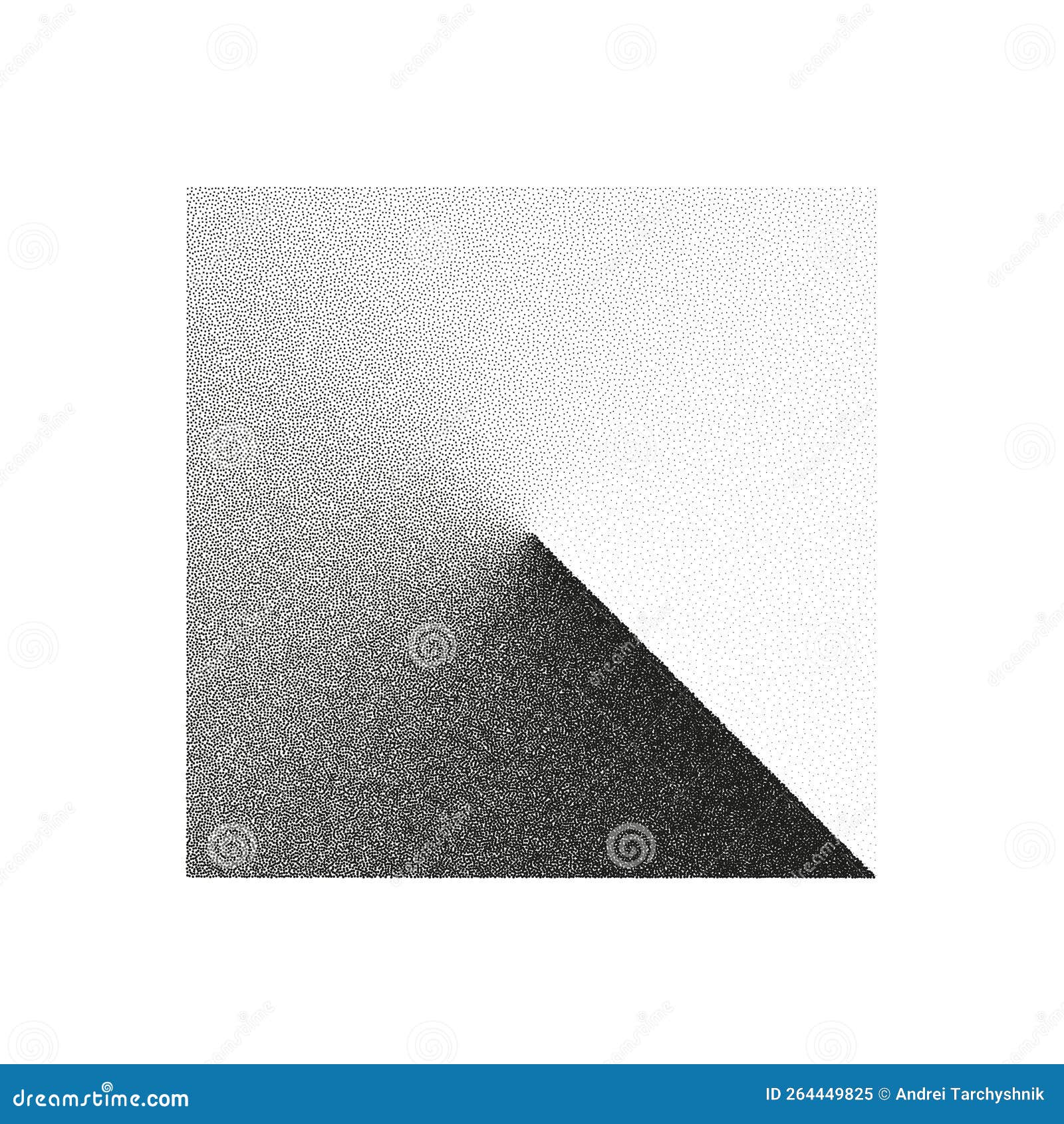 Square Shaped Dotted Object, Stipple Elements. Stippling, Dotwork ...