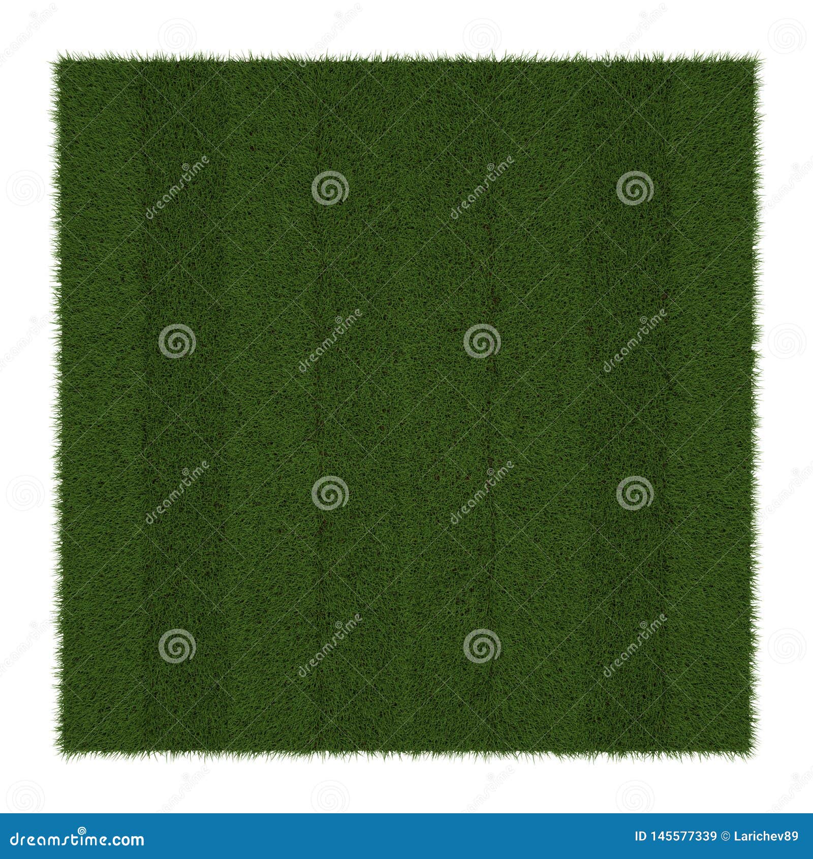 Square Shaped Green Grass Lawn, 3D Illustration Stock Image - Image of ...