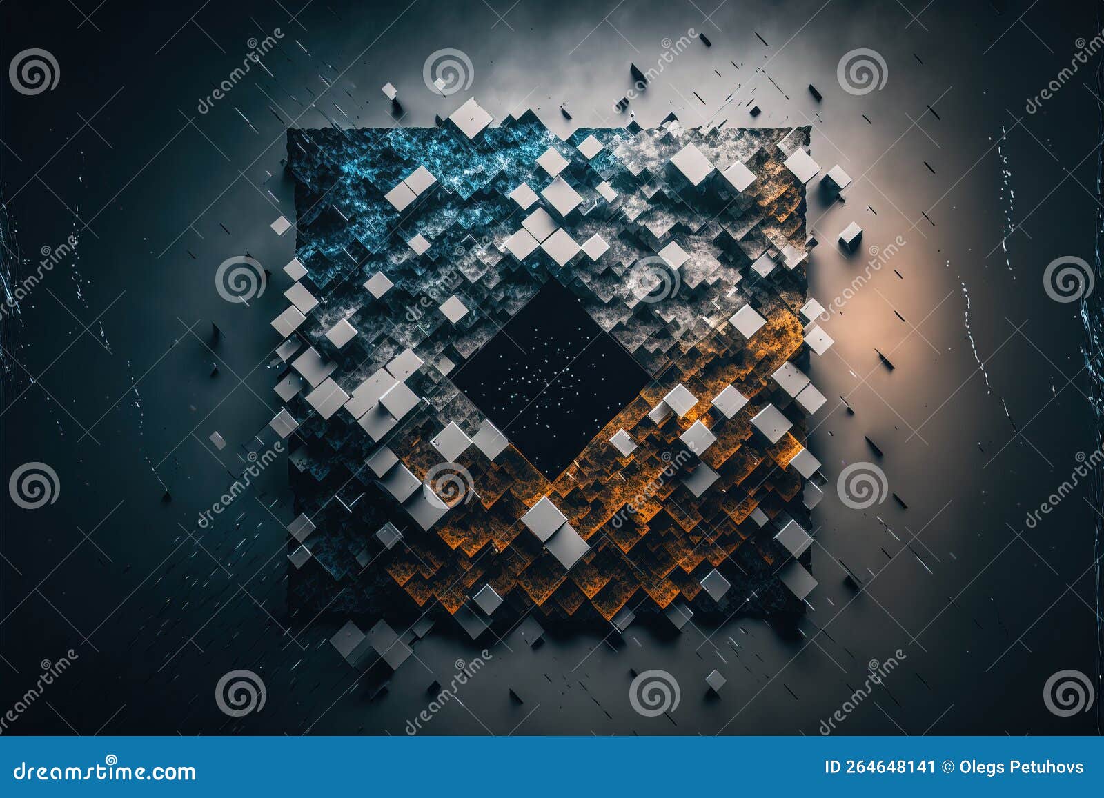 A Square Shaped Object with a Lot of Squares on it S Surface Stock ...