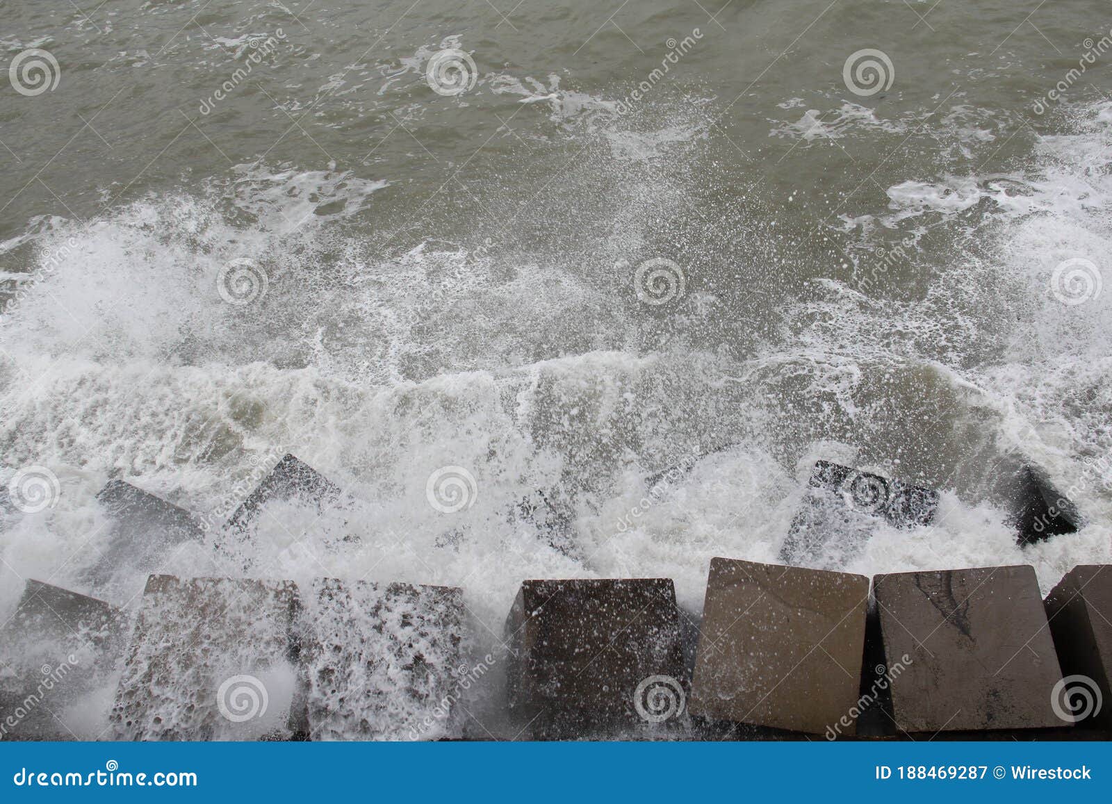 Square-shaped Rocks on the Shore of the Sea Stock Image - Image of ...