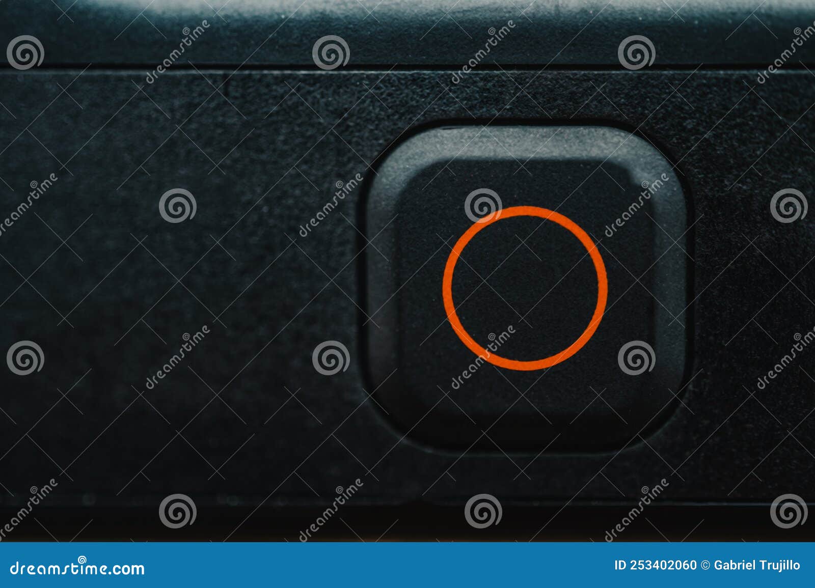 Square Shaped Shutter Button on Action Camera Stock Photo - Image of ...