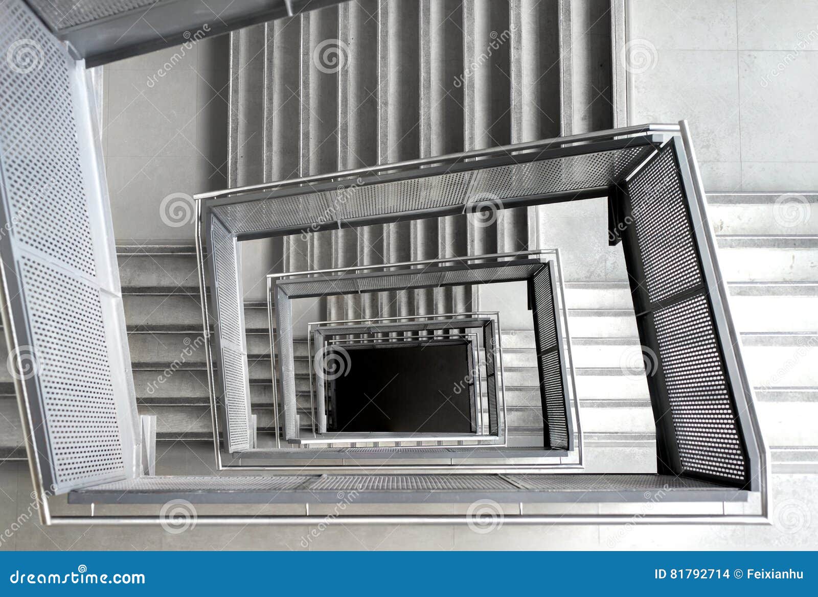 Square Shaped Stairs in a Office Building Stock Photo - Image of stairs ...