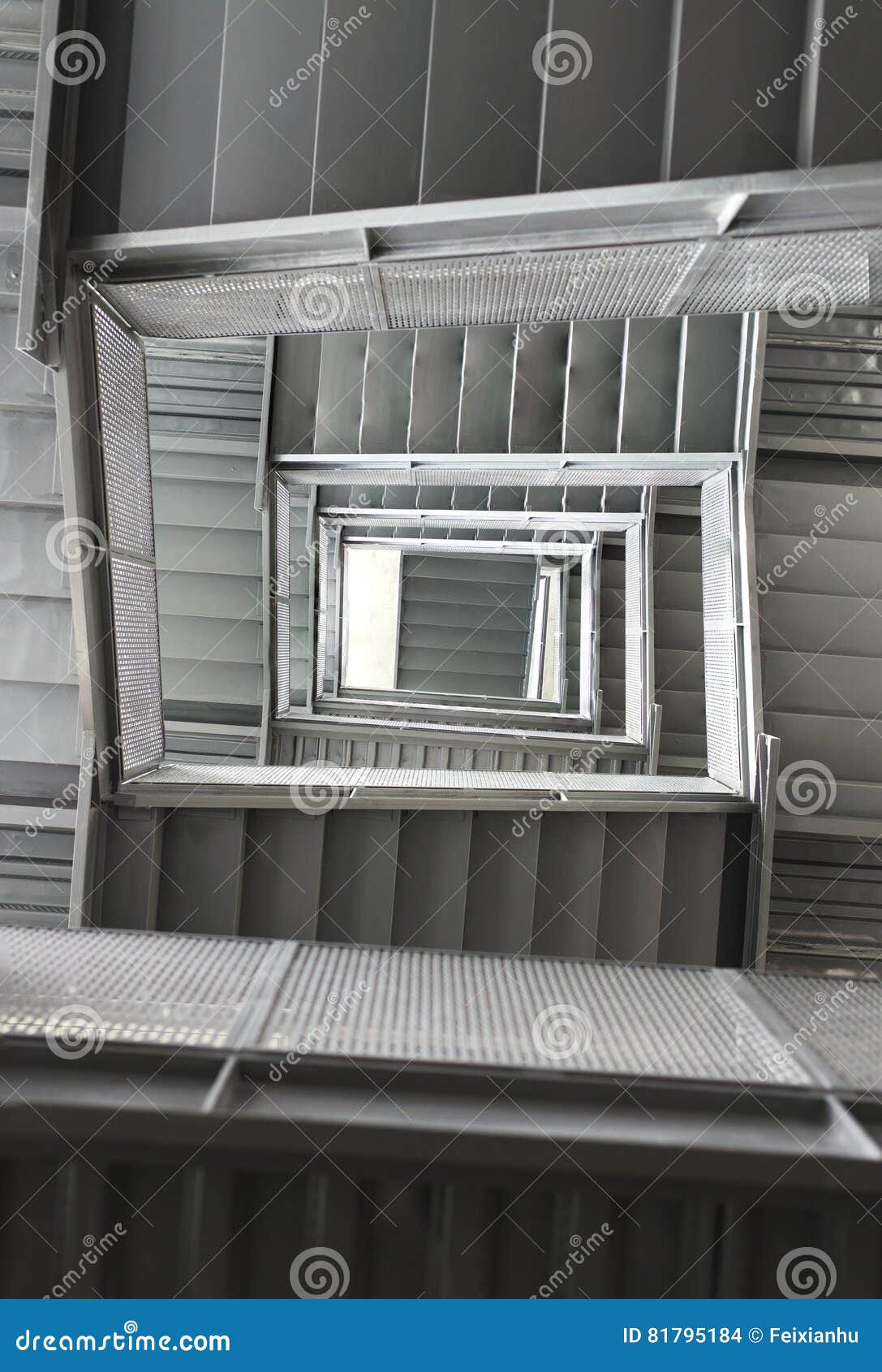 Square Shaped Stairs in a Office Building Stock Photo - Image of ...