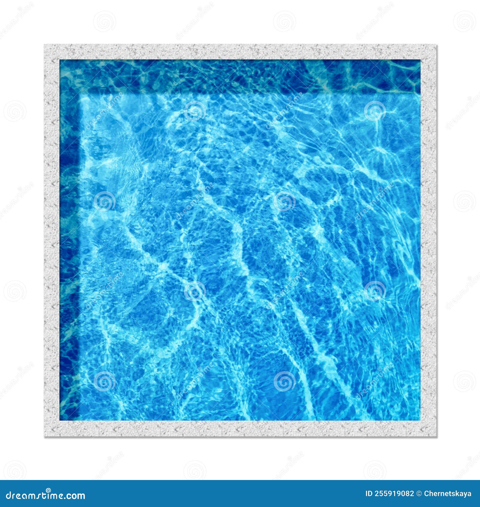 Square Shaped Swimming Pool on White Background, Top View Stock Photo ...