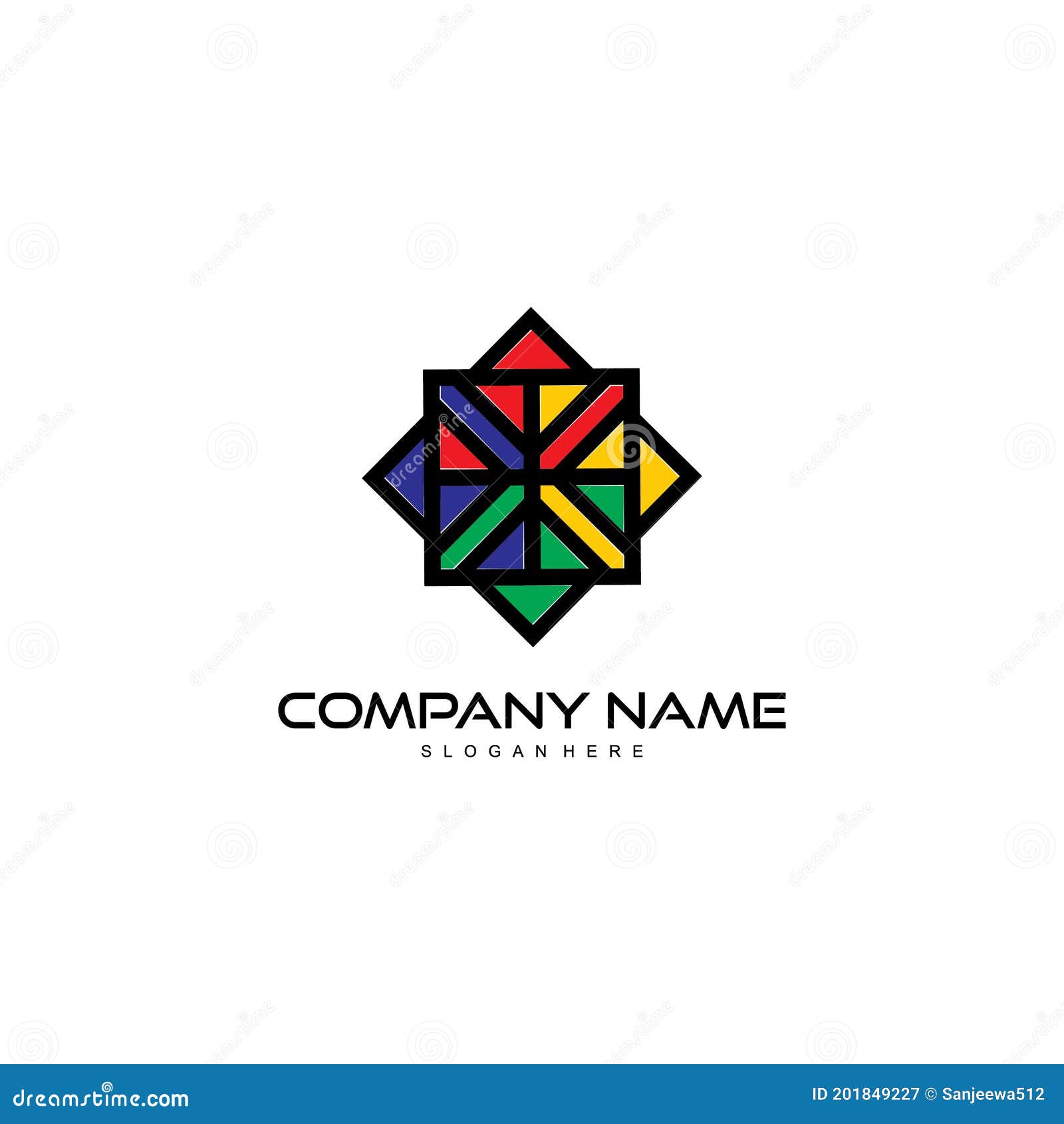 Square Shapes Logo Design Vector Stock Vector - Illustration of ...