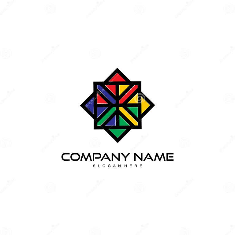 Square Shapes Logo Design Vector Stock Vector - Illustration of ...