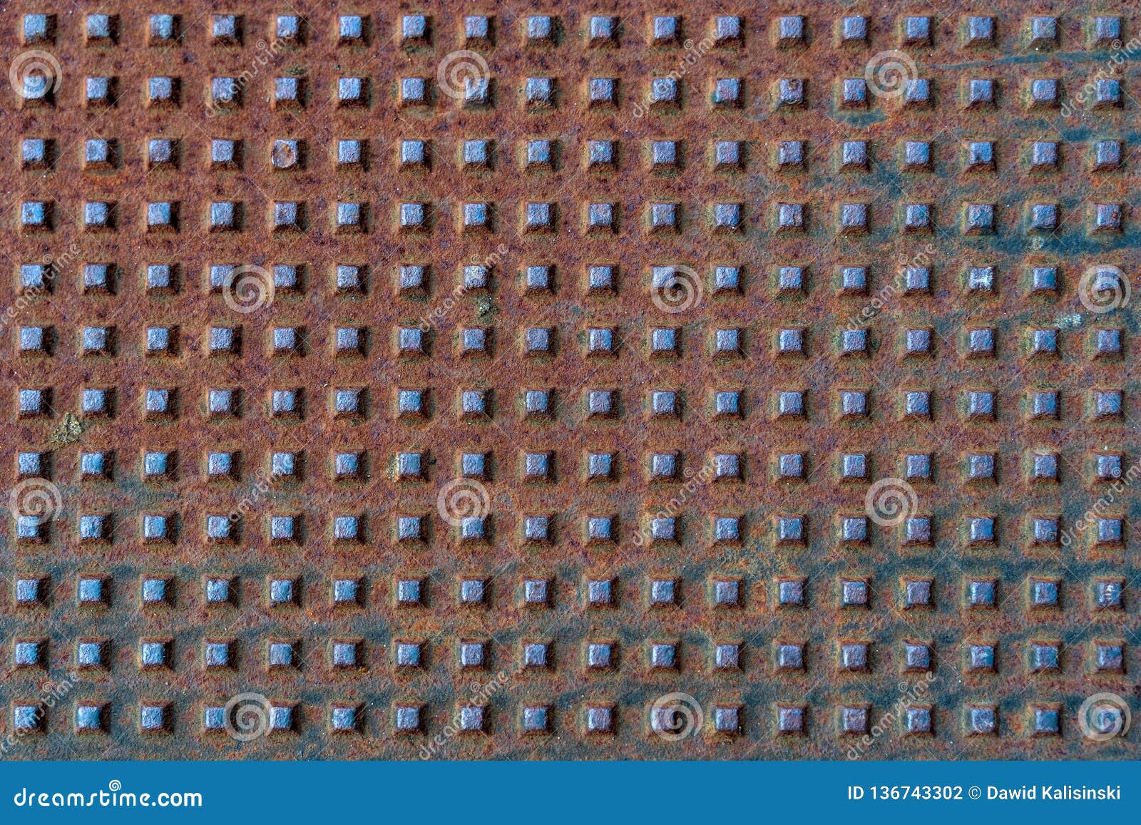 Square Shapes on Metal Rusted Surface with Patterns and Cracks - High ...