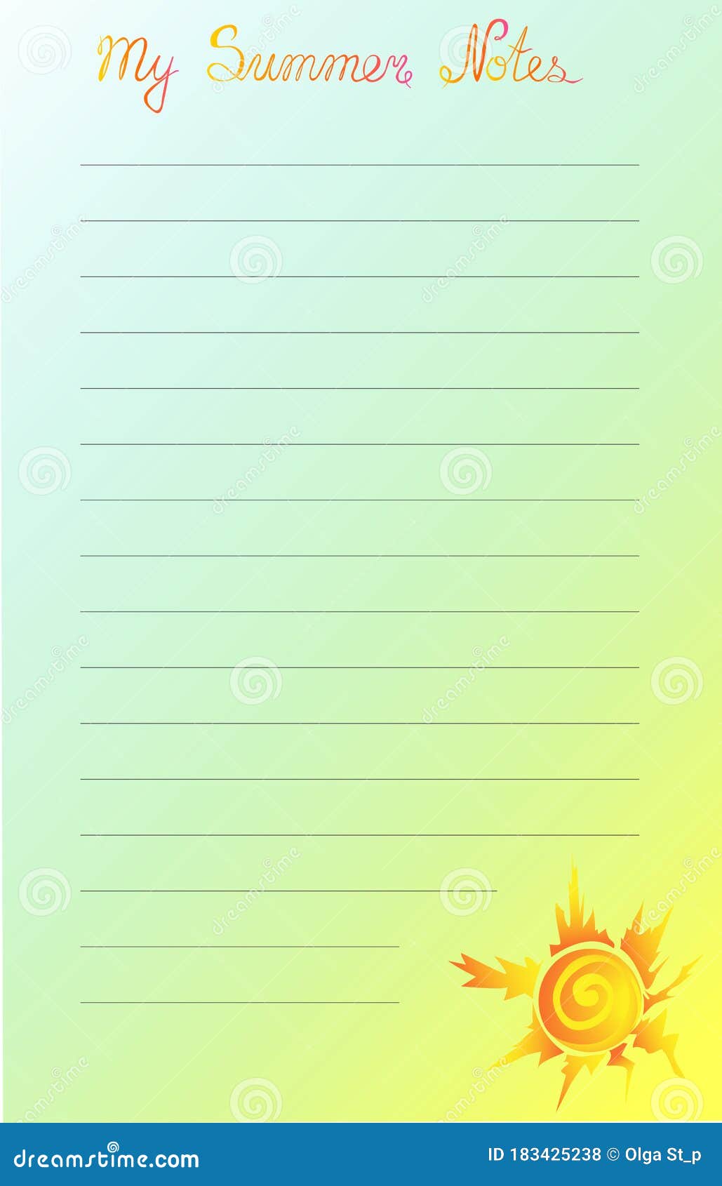 Free Printable Summer Paper Templates