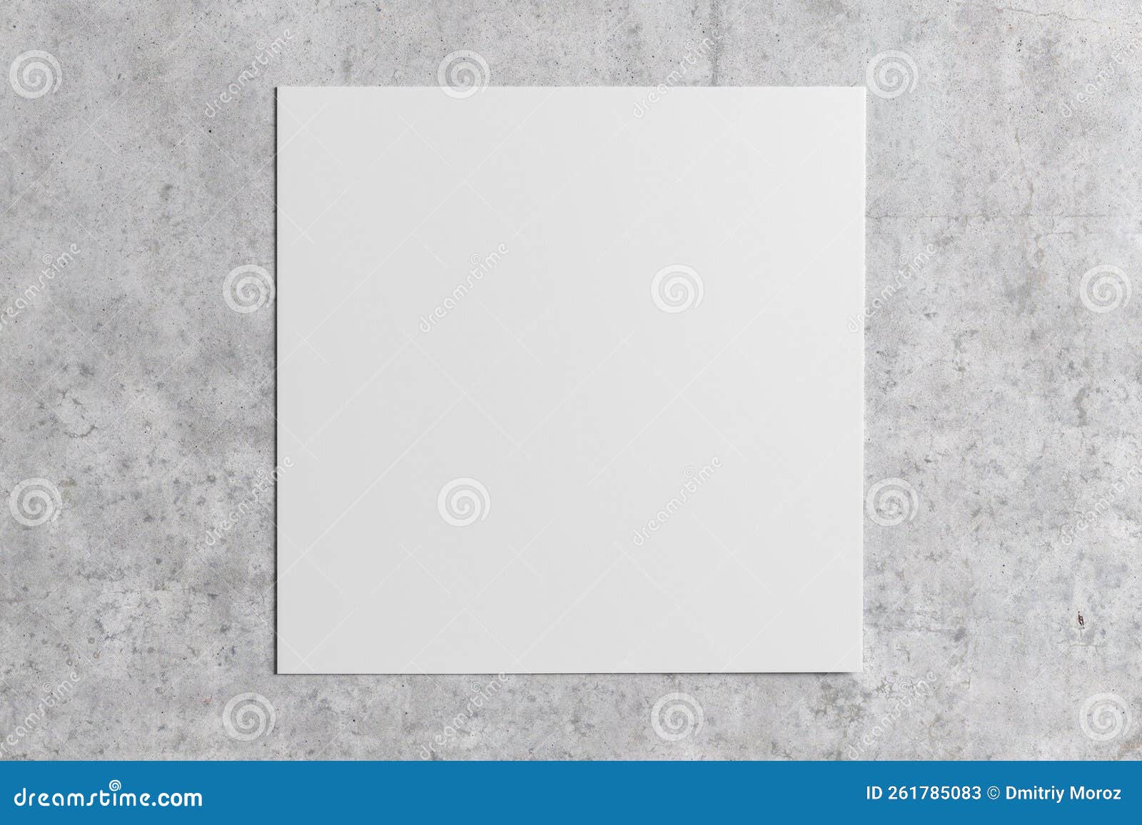 Square Sheet of Paper on the Concrete Background Stock Illustration ...