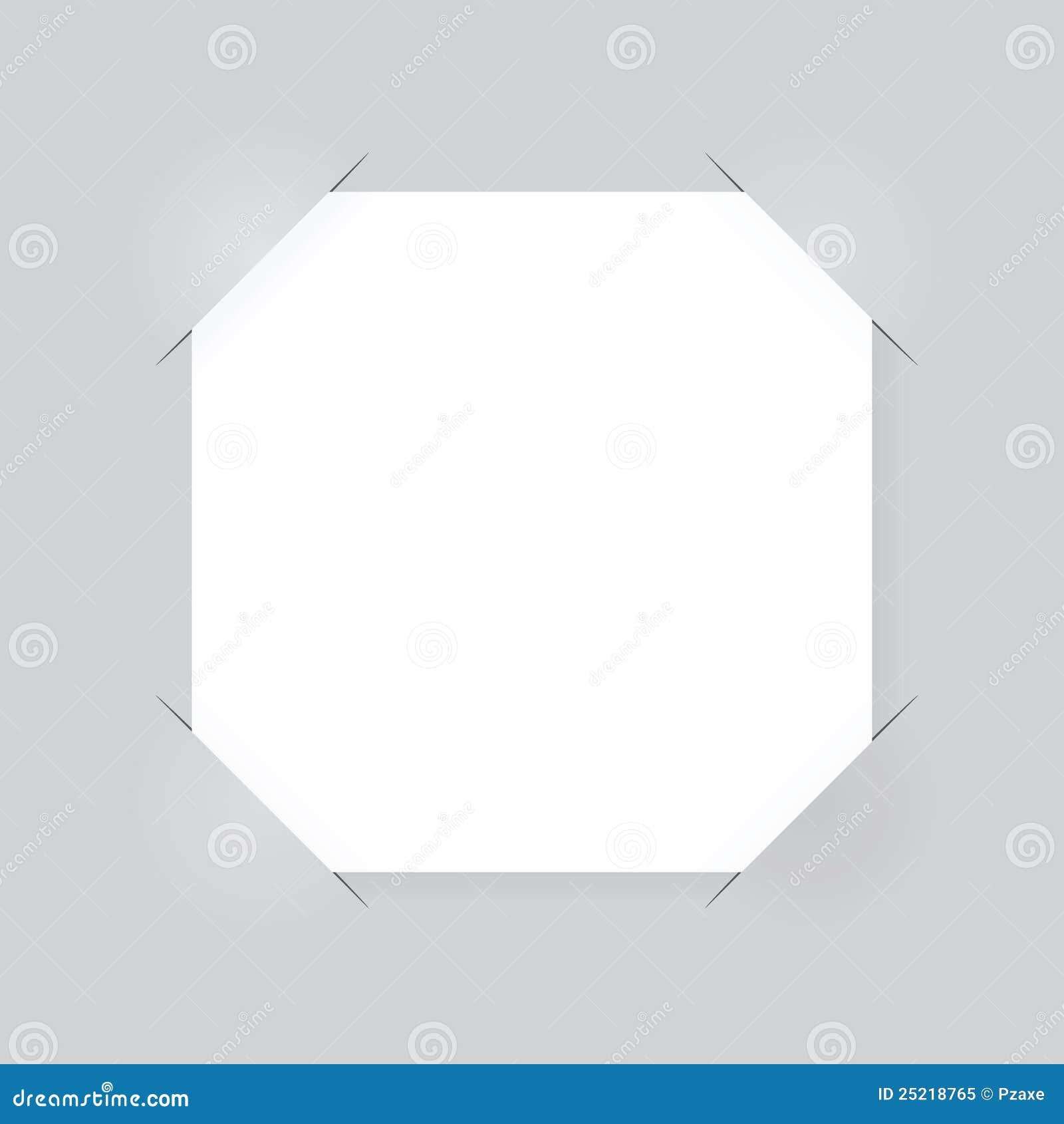 Square Sheet of Paper in a Gray Cardboard Frame Stock Vector ...