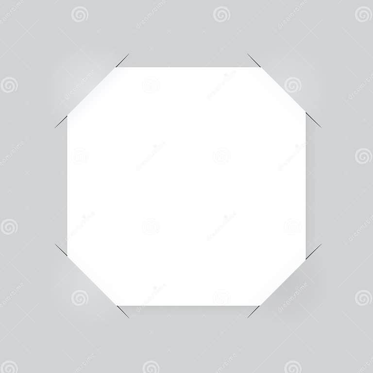 Square Sheet of Paper in a Gray Cardboard Frame Stock Vector ...