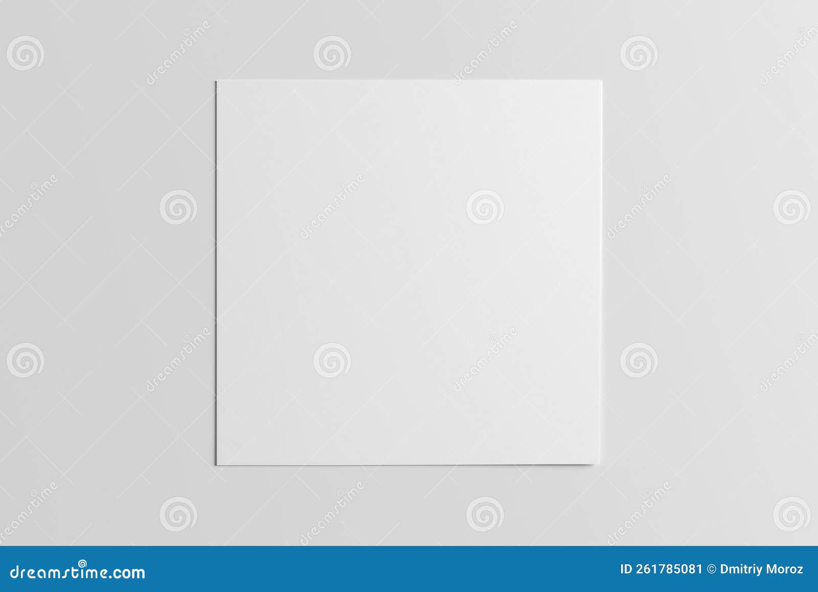 Square Sheet of Paper on the White Table Stock Illustration ...