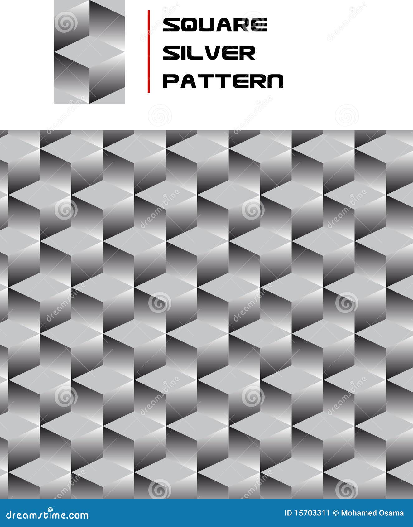 Square Silver Pattern stock vector. Illustration of seamless - 15703311