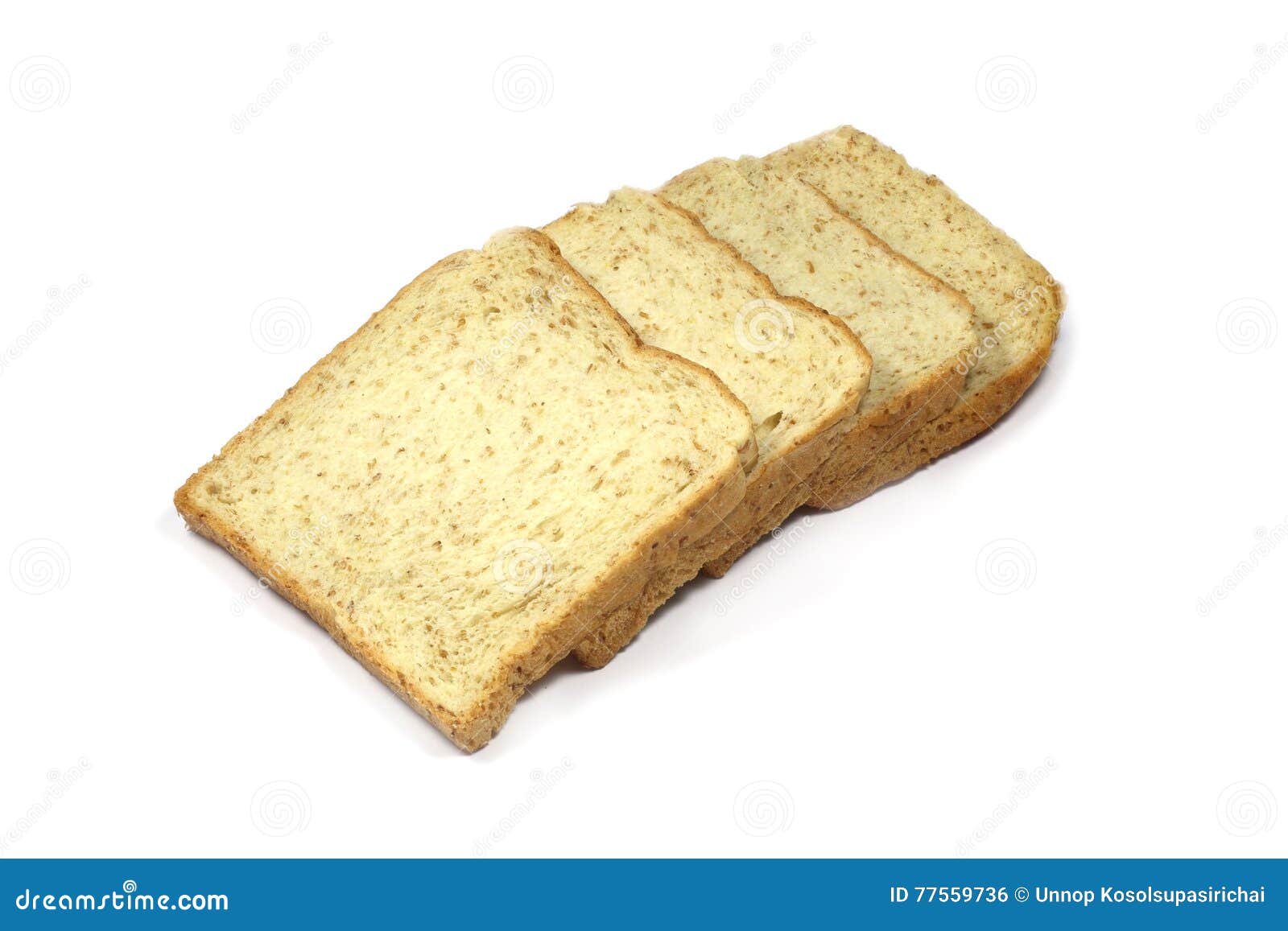 Square Slice of Fresh Whole Grain Meal Bread. Detailed Bread Texture ...