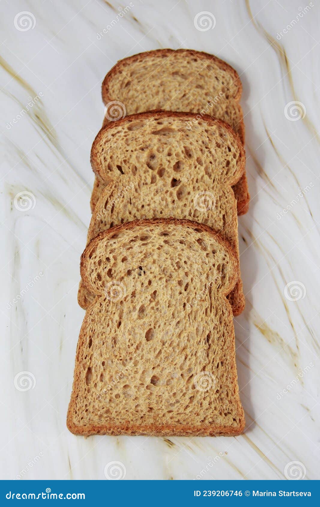 Square Slice of Toasted Rye Bread Stock Photo - Image of healthy ...