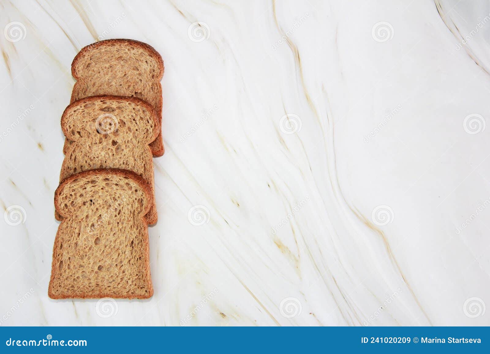 Square Slices of Toasted Dark Rye Bread Stock Image - Image of meal ...