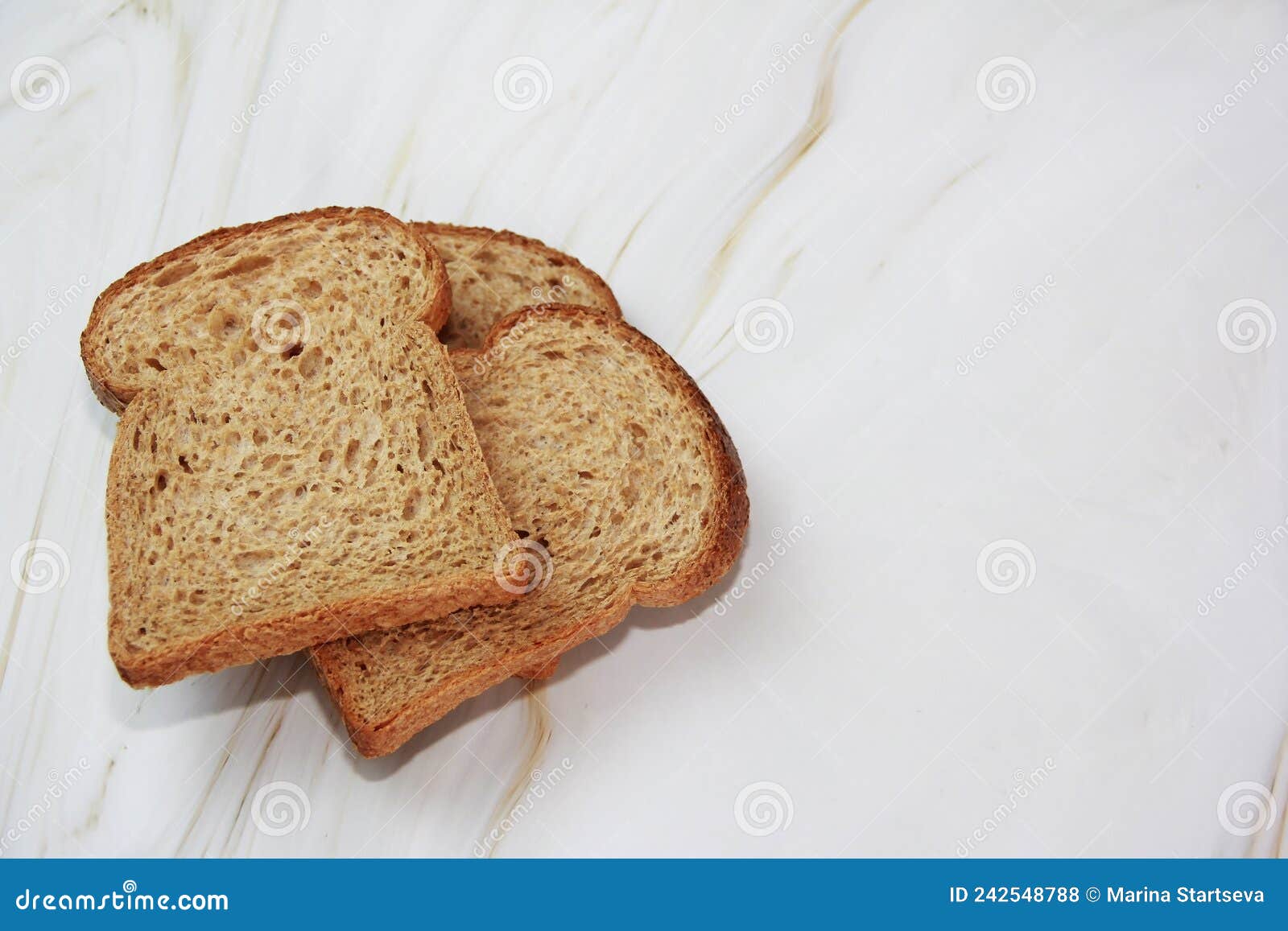 Square Slices of Toasted Dark Rye Bread Stock Photo - Image of ...
