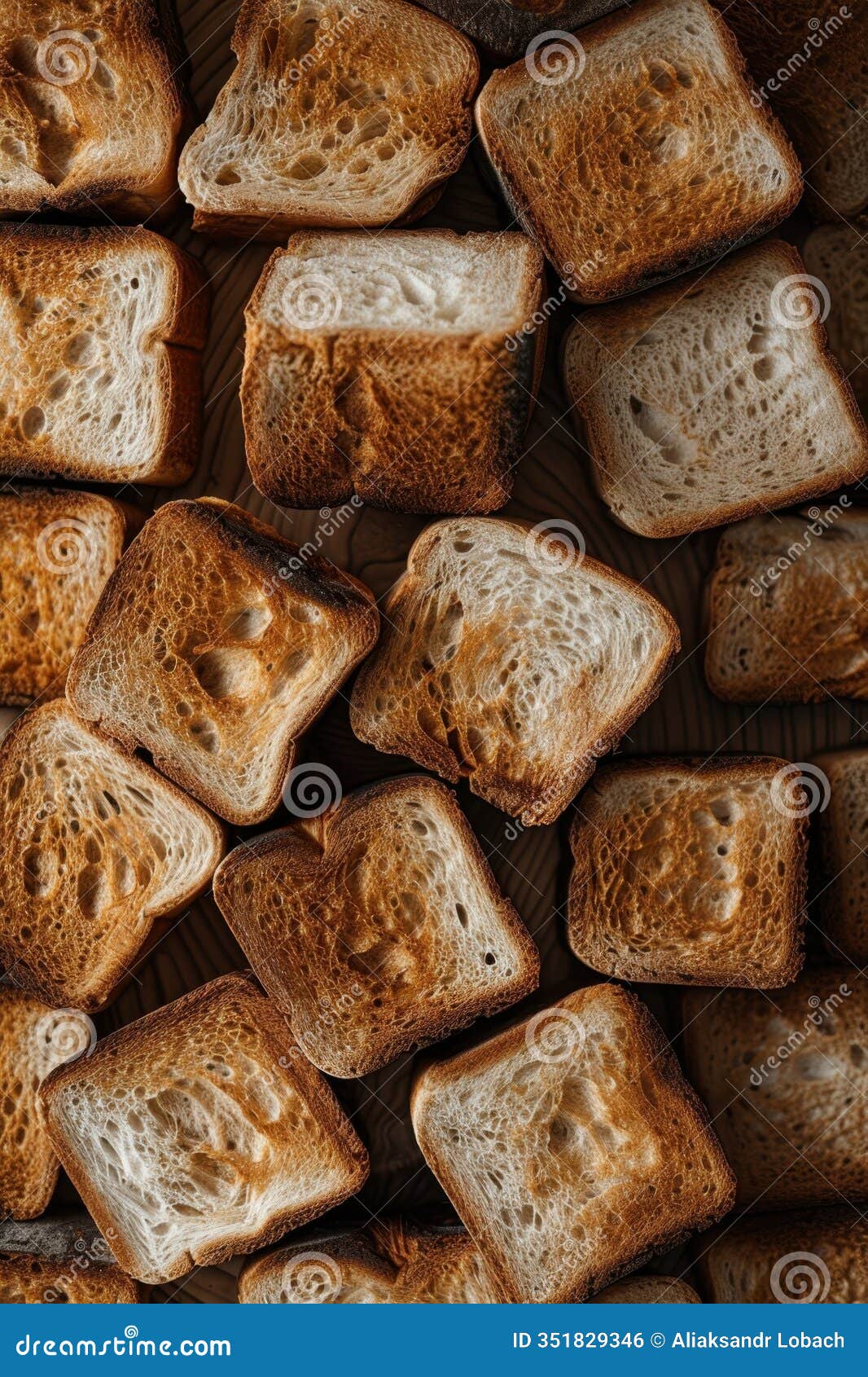 Square Slices of Wheat Bread for Toast. the Texture of the Bread Slices ...