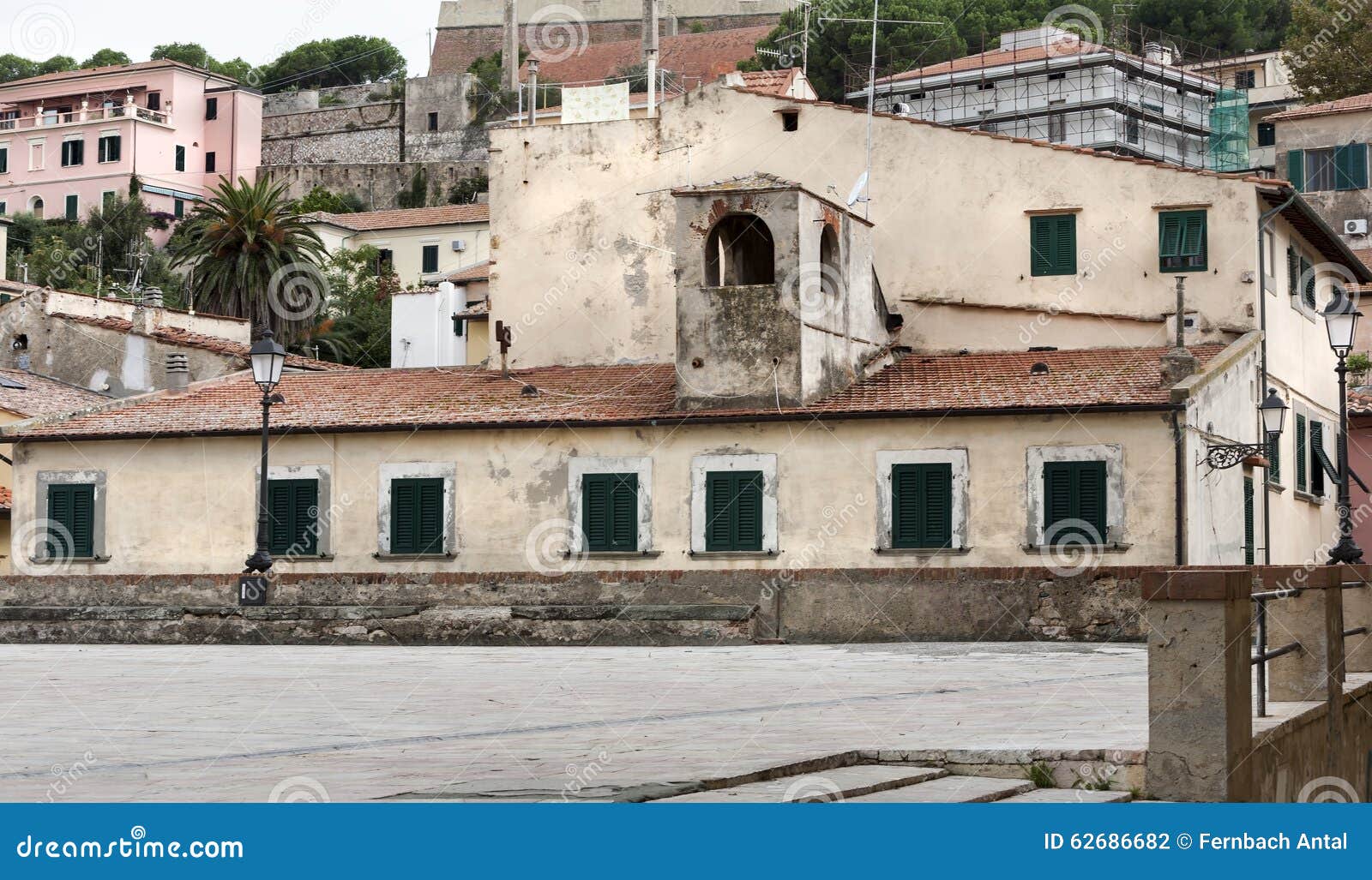 Square stock photo. Image of house, building, bell, battlements - 62686682
