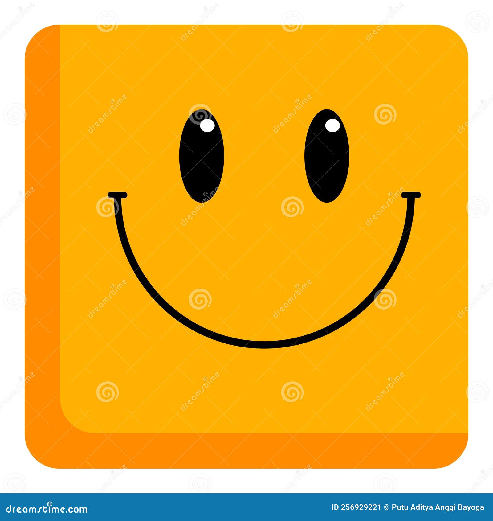 Square smile emoticon stock vector. Illustration of smile - 256929221