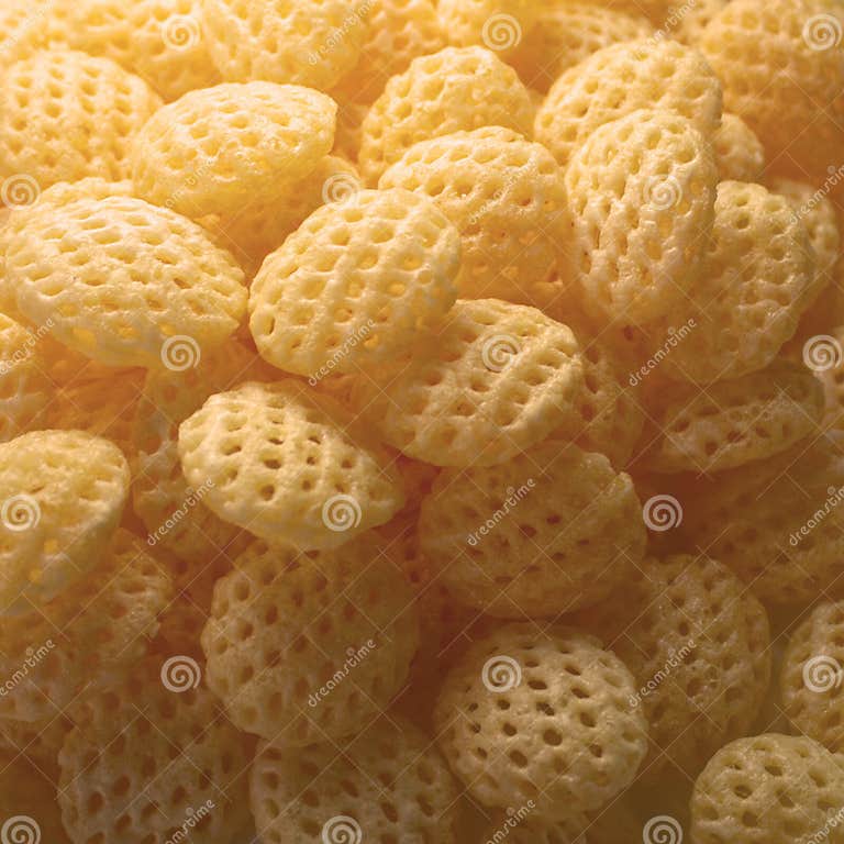 Square Snack Waffle Cut Potato Chips Close Up Stack Breakfast Food ...