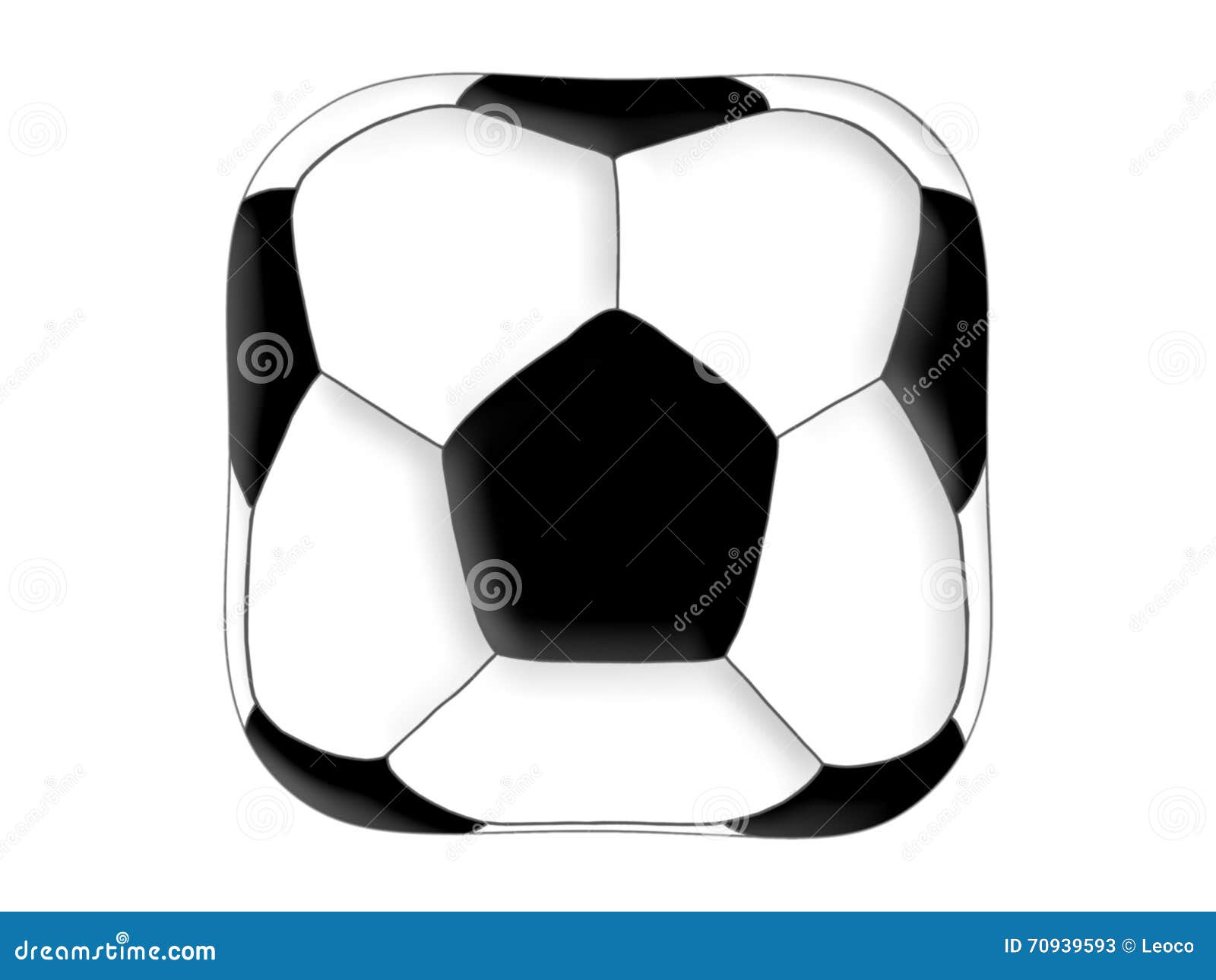 Square soccer ball stock illustration. Illustration of cube - 70939593