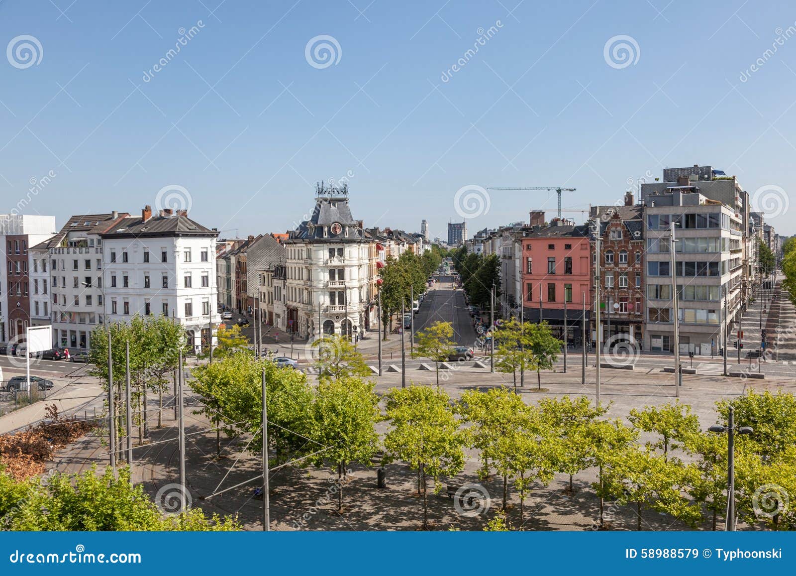 Square in South Antwerp, Belgium Stock Image - Image of park, belgium ...