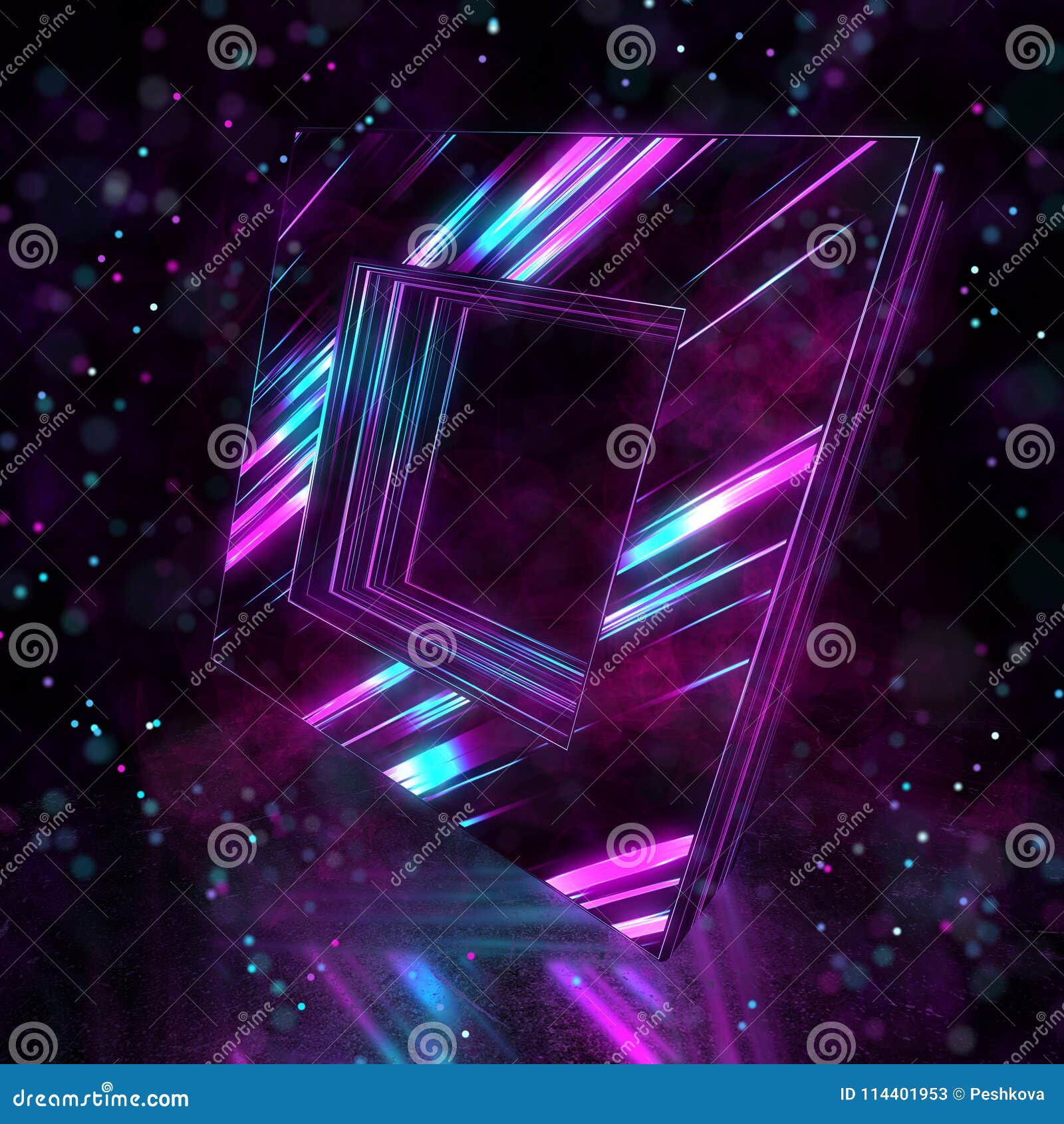 Square in space stock illustration. Illustration of pattern - 114401953