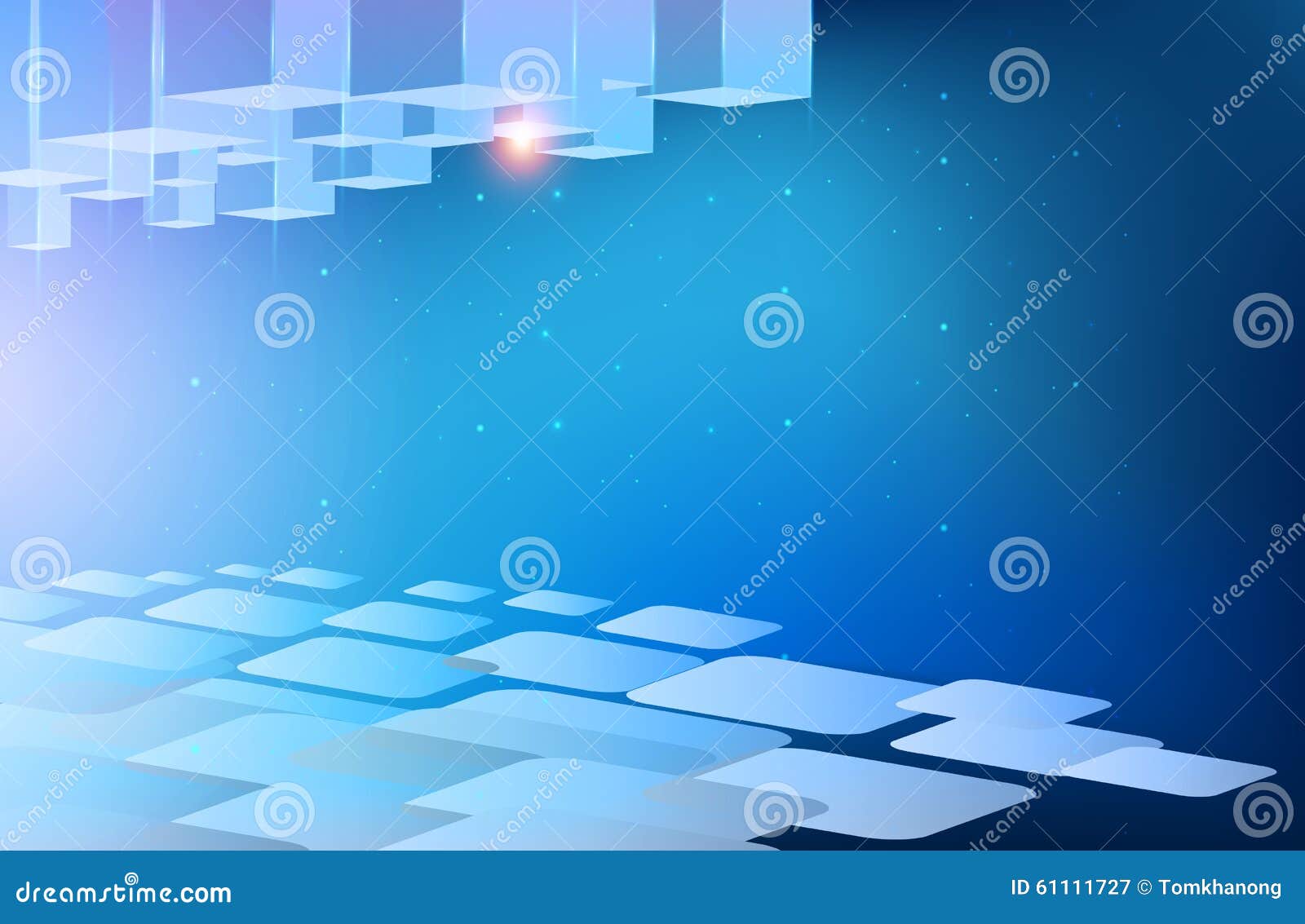 Square on Space Blue Background Stock Vector - Illustration of nature ...