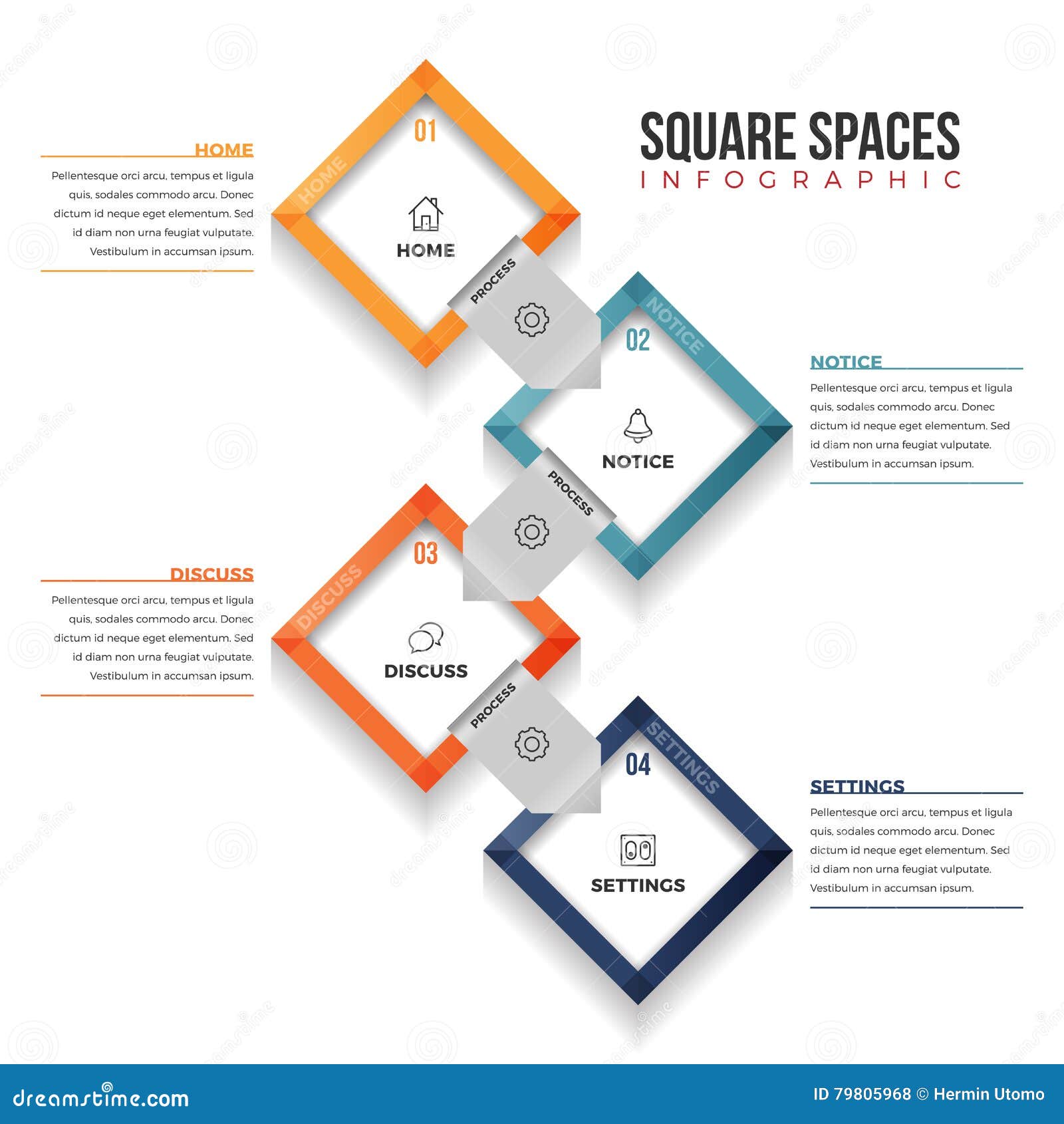 Square Spaces Infographic stock vector. Illustration of backdrop - 79805968