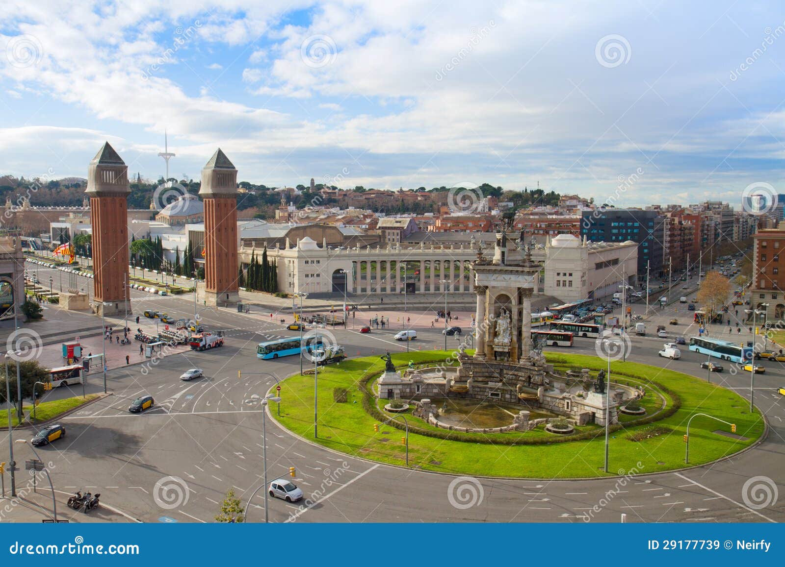 Square of Spain, Barcelona stock image. Image of holiday - 29177739