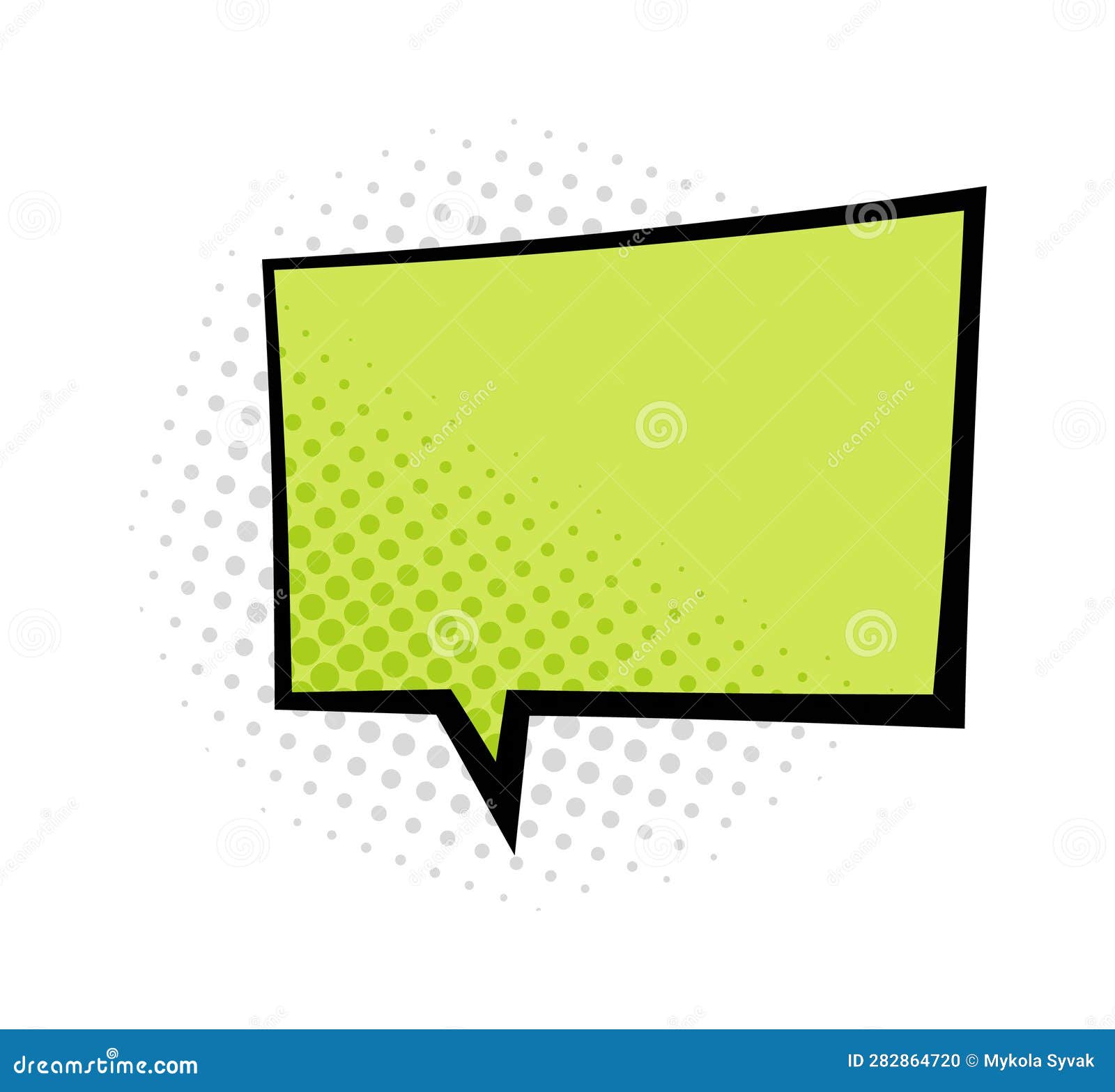 Square Speech Bubble Comic Style Stock Vector - Illustration of message ...