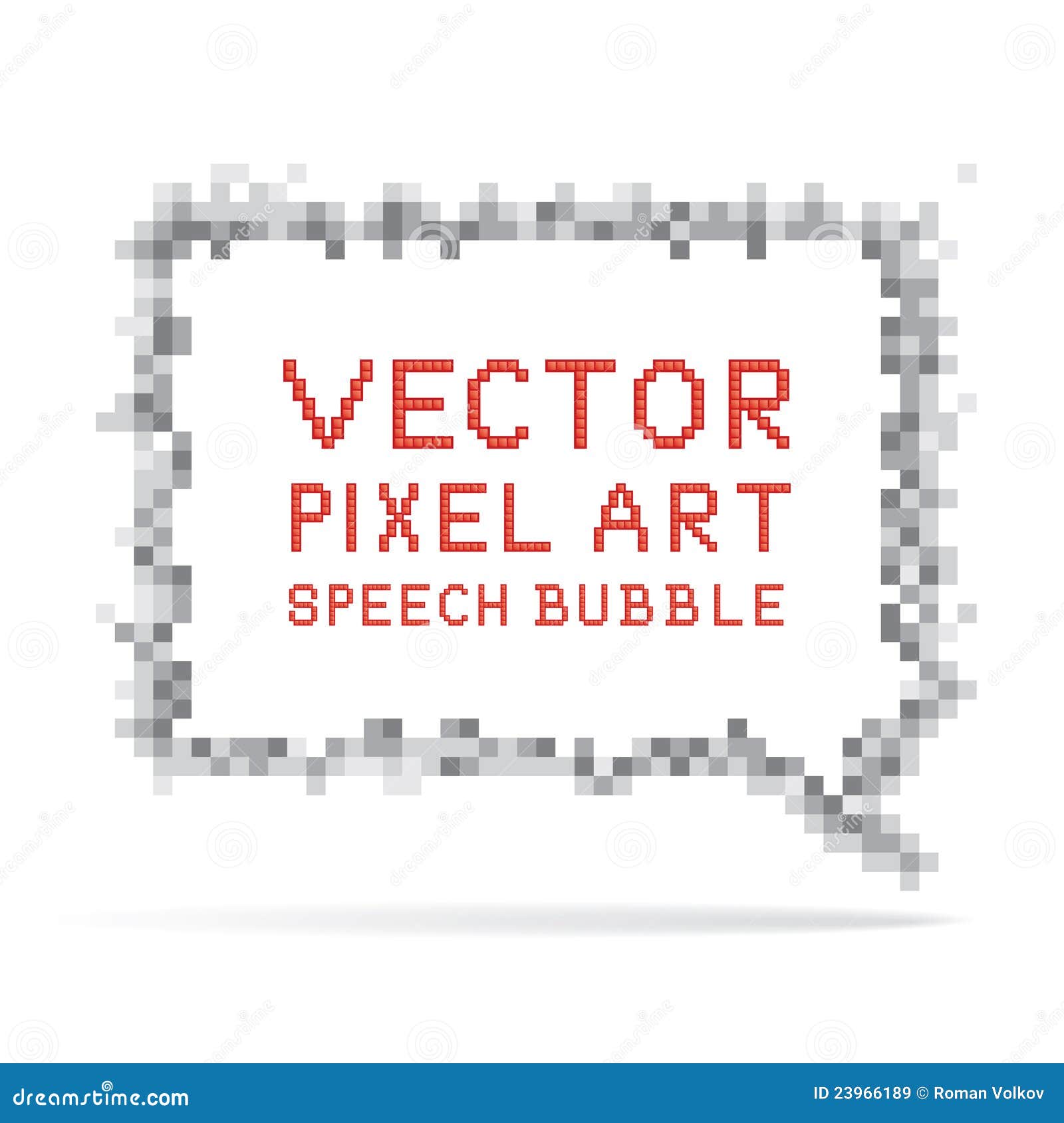 Square Speech Bubble in Pixel Art Style Stock Vector - Illustration of ...