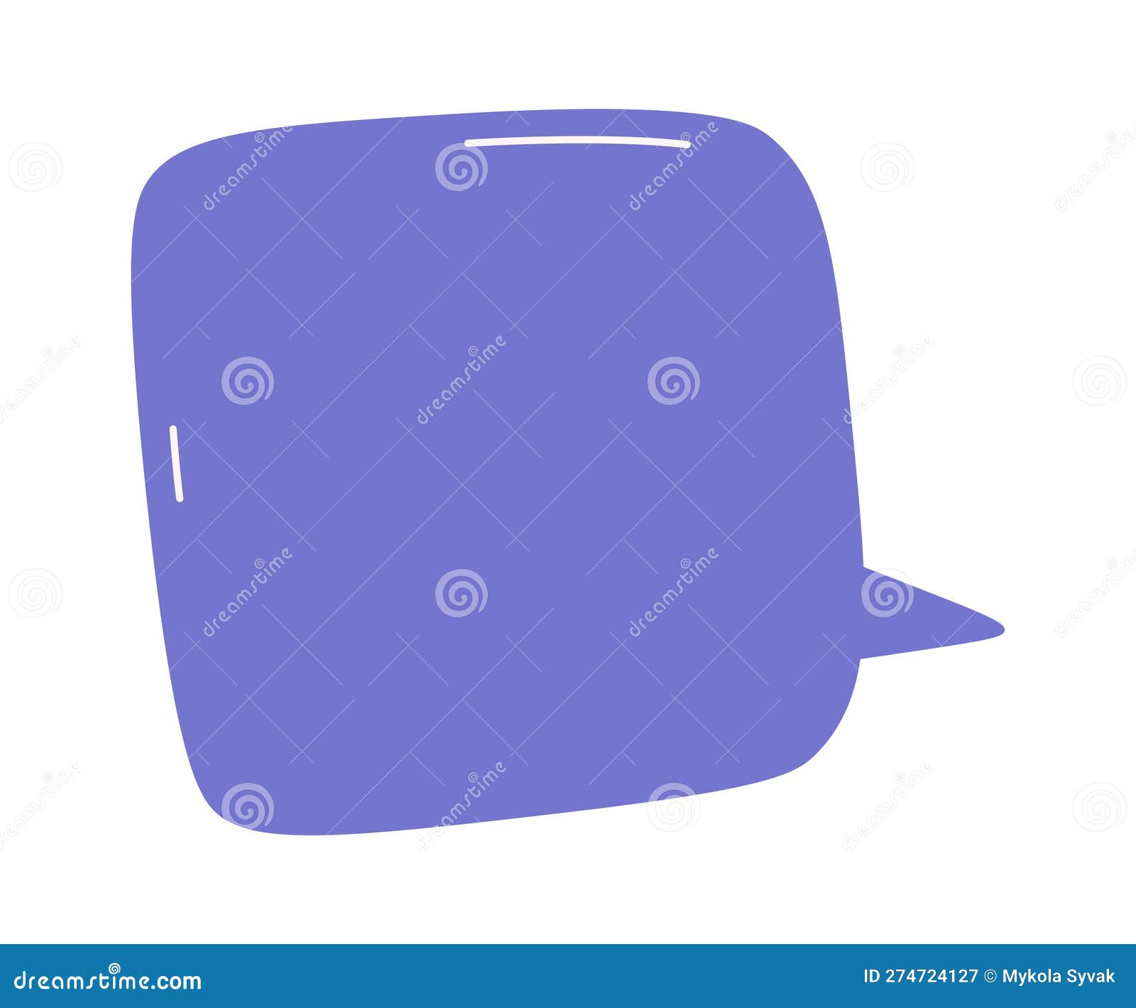 Square Speech Bubble stock vector. Illustration of dialog - 274724127