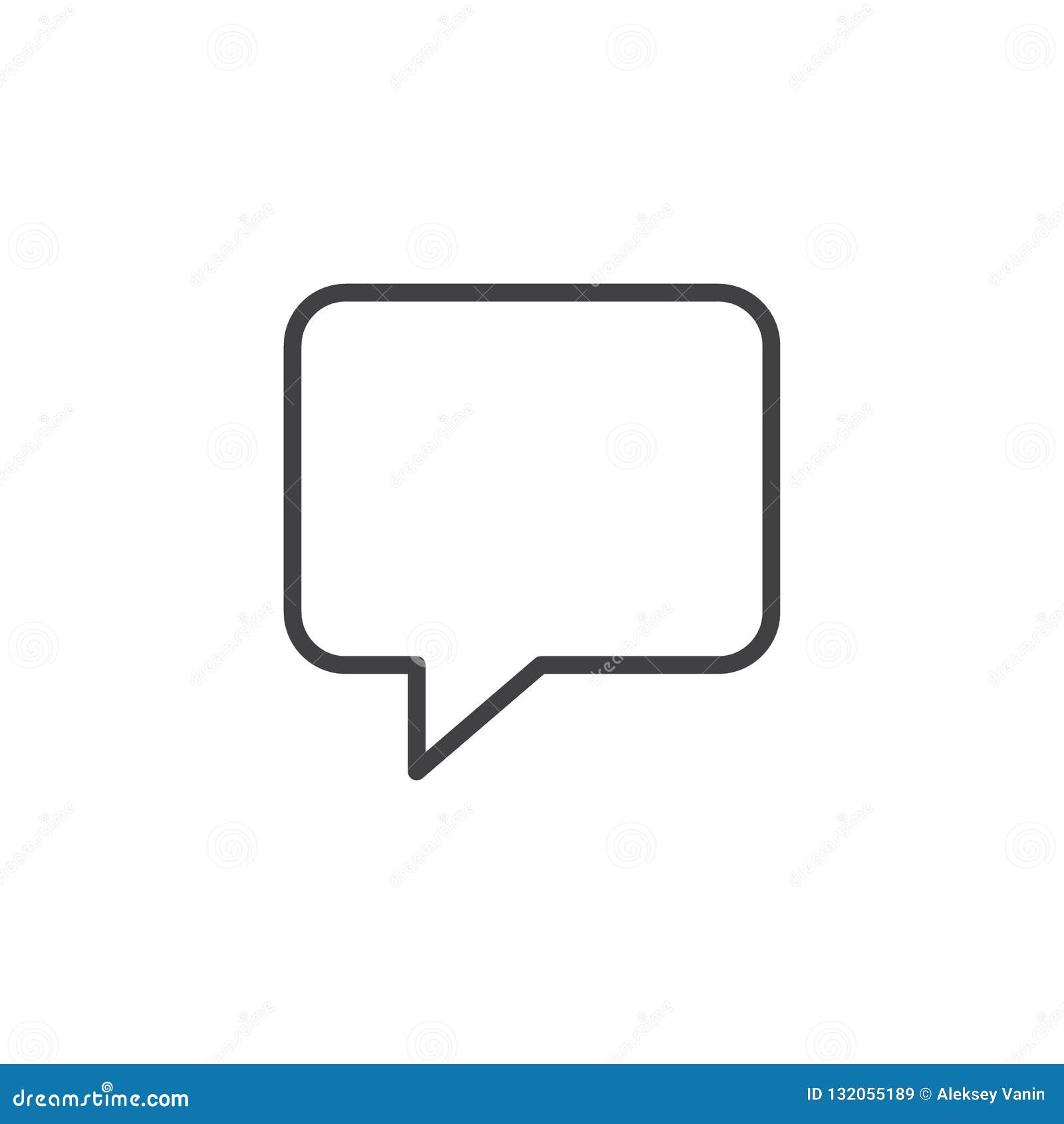 Square Speech Bubbles Outline Icon Stock Vector - Illustration of sign ...